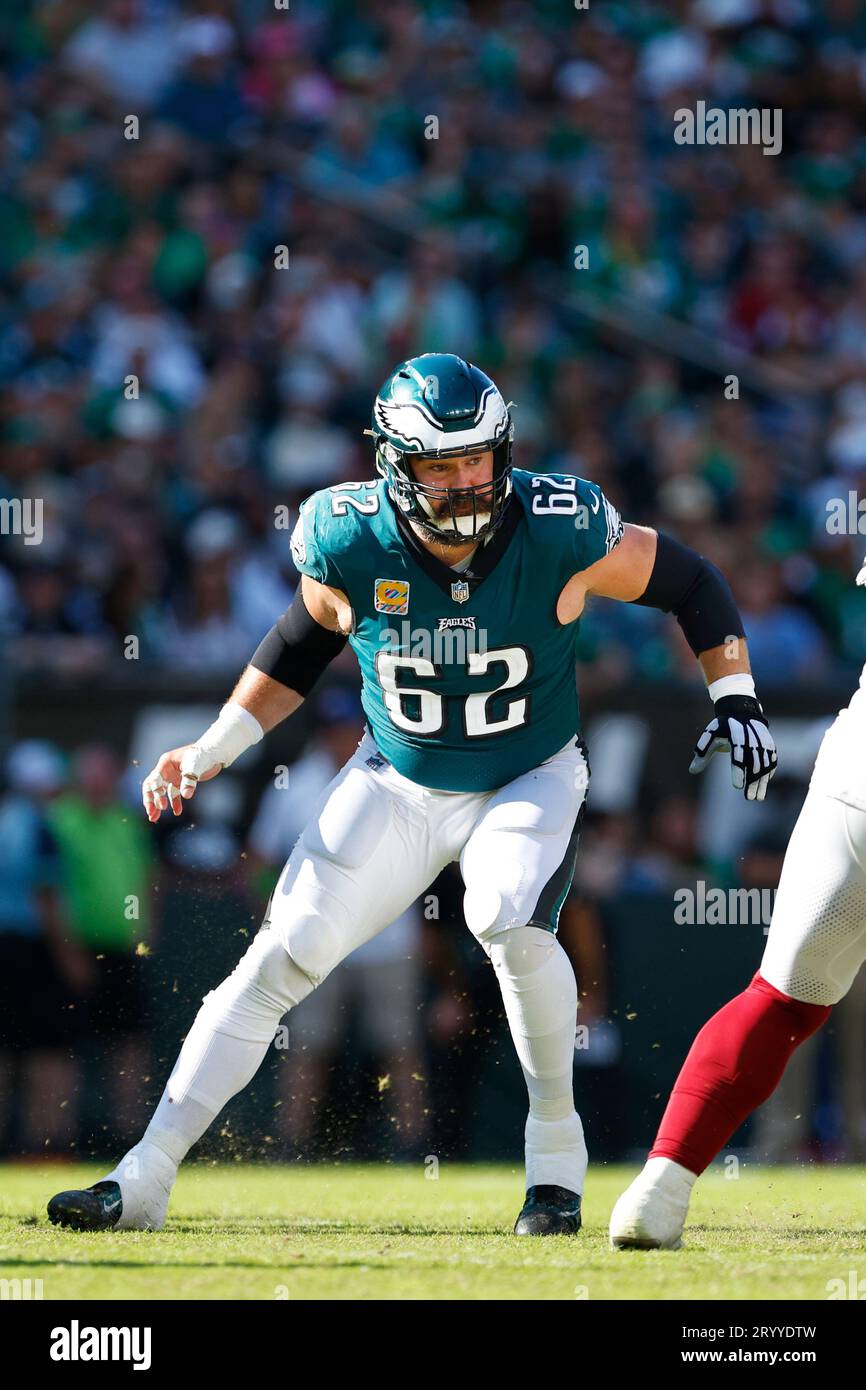 Philadelphia Eagles center Jason Kelce (62) in action against the ...