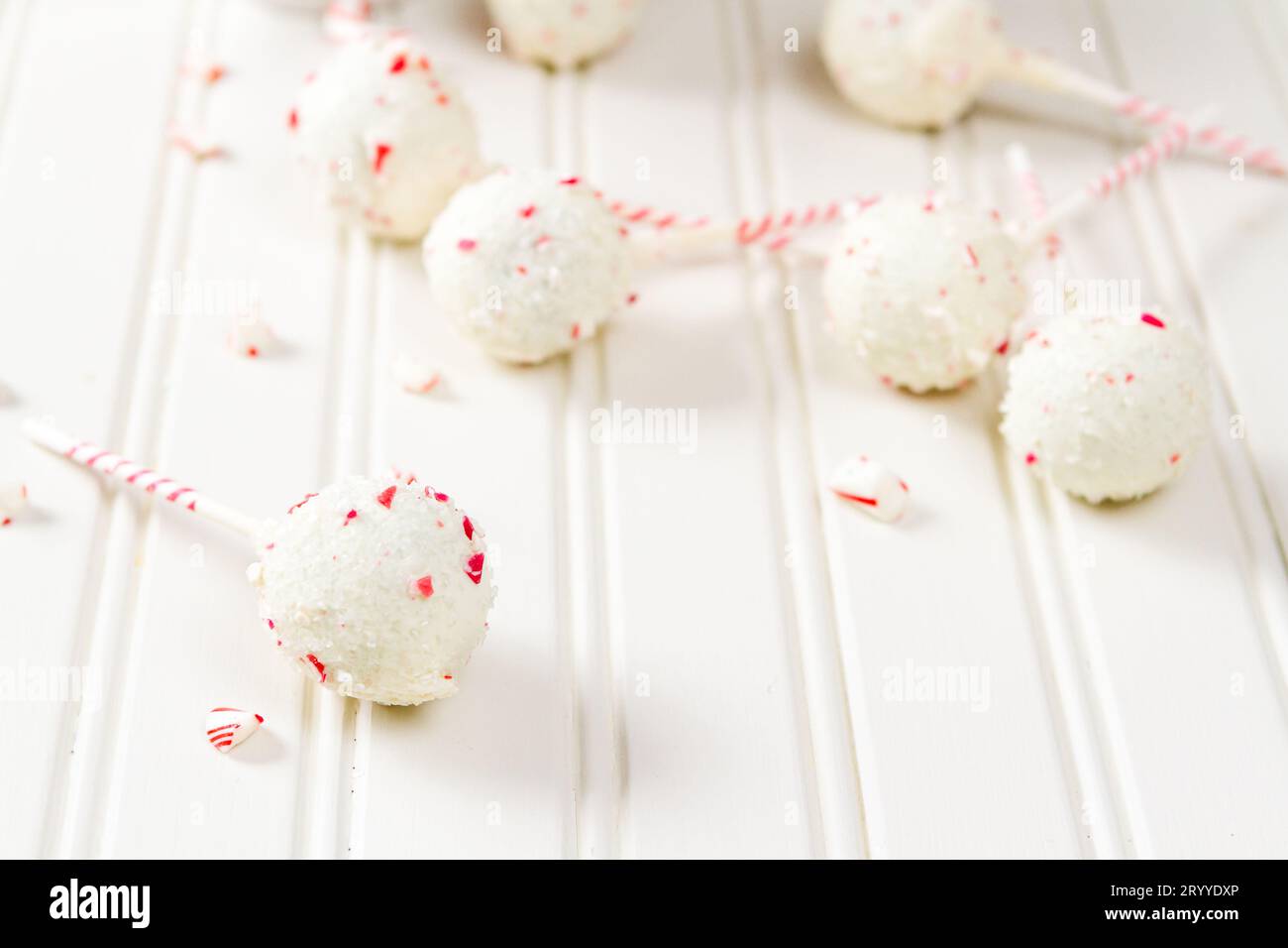 Peppermint chocolate cake pops Stock Photo - Alamy