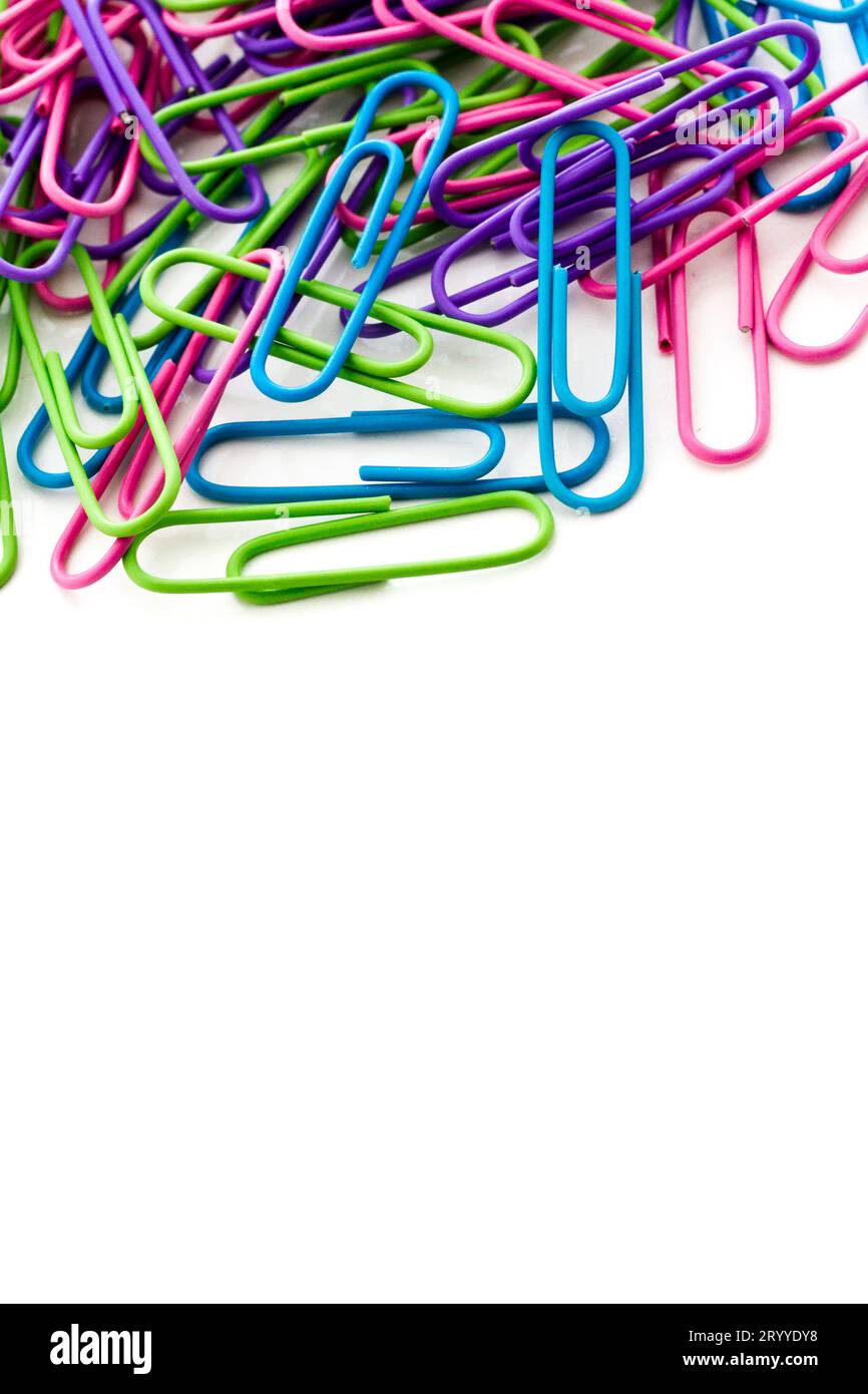 Many colored paper clips hi-res stock photography and images - Alamy