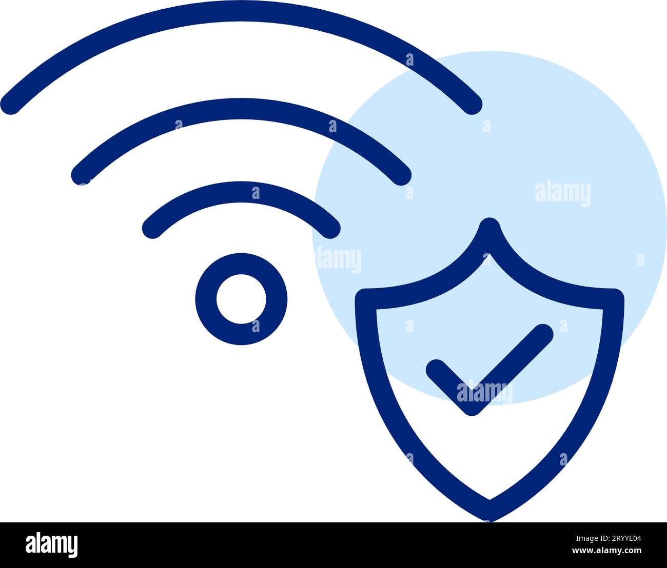 Wireless shield wifi icon Stock Vector Images - Alamy
