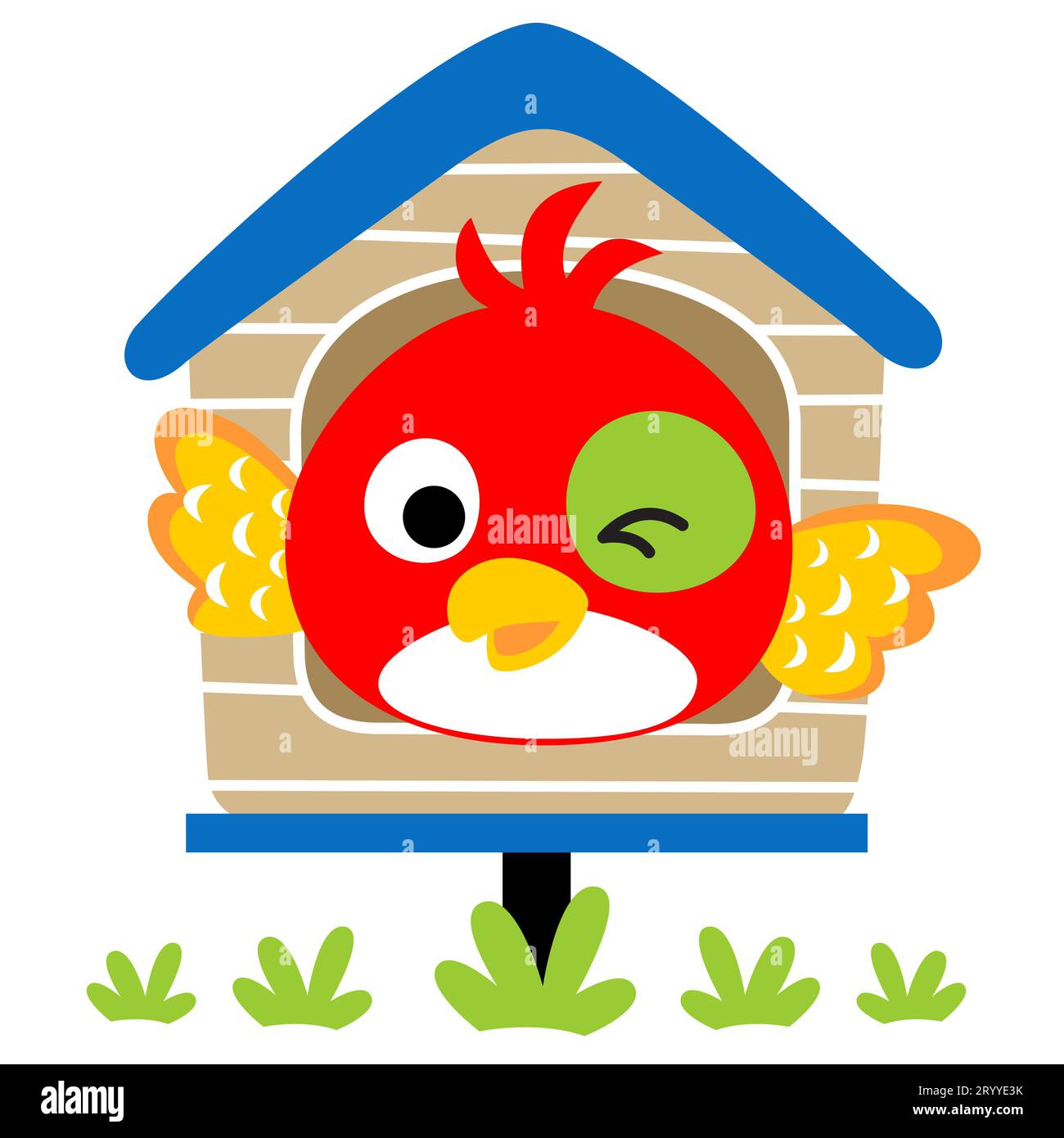 little birds cartoon in cage Stock Vector Image & Art - Alamy