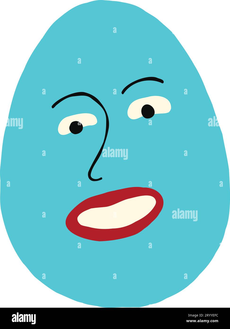 Painted eggs emotion Cut Out Stock Images & Pictures - Alamy