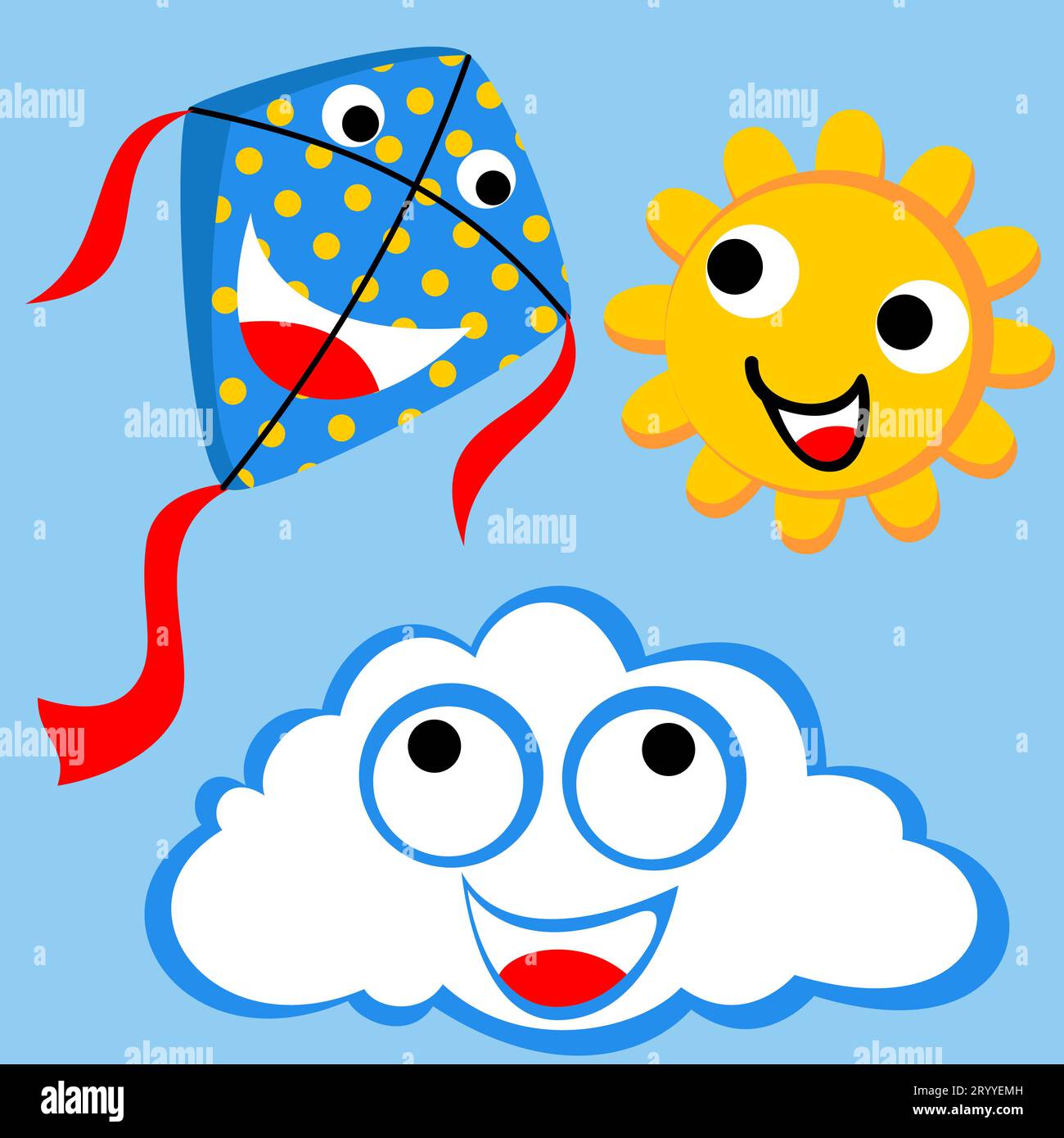 Cartoon illustration funny sun comic hi-res stock photography and ...