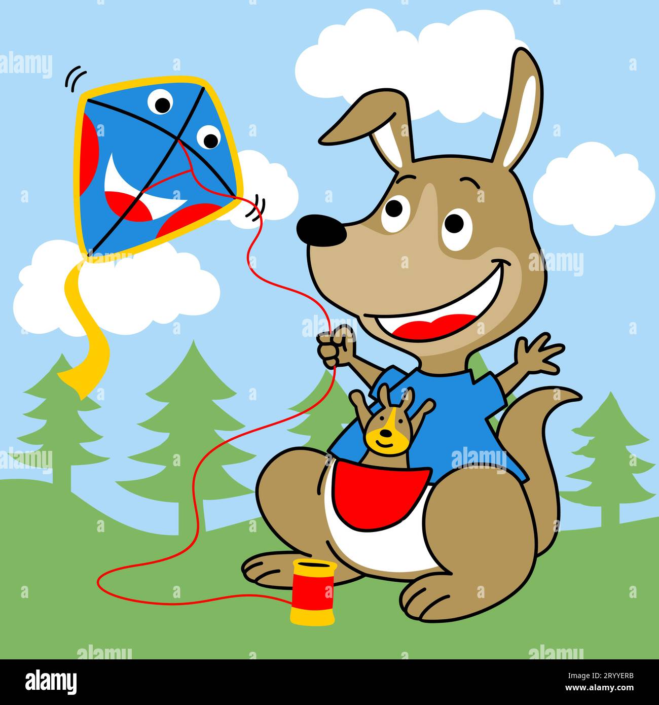 Funny Kangaroo Cartoon