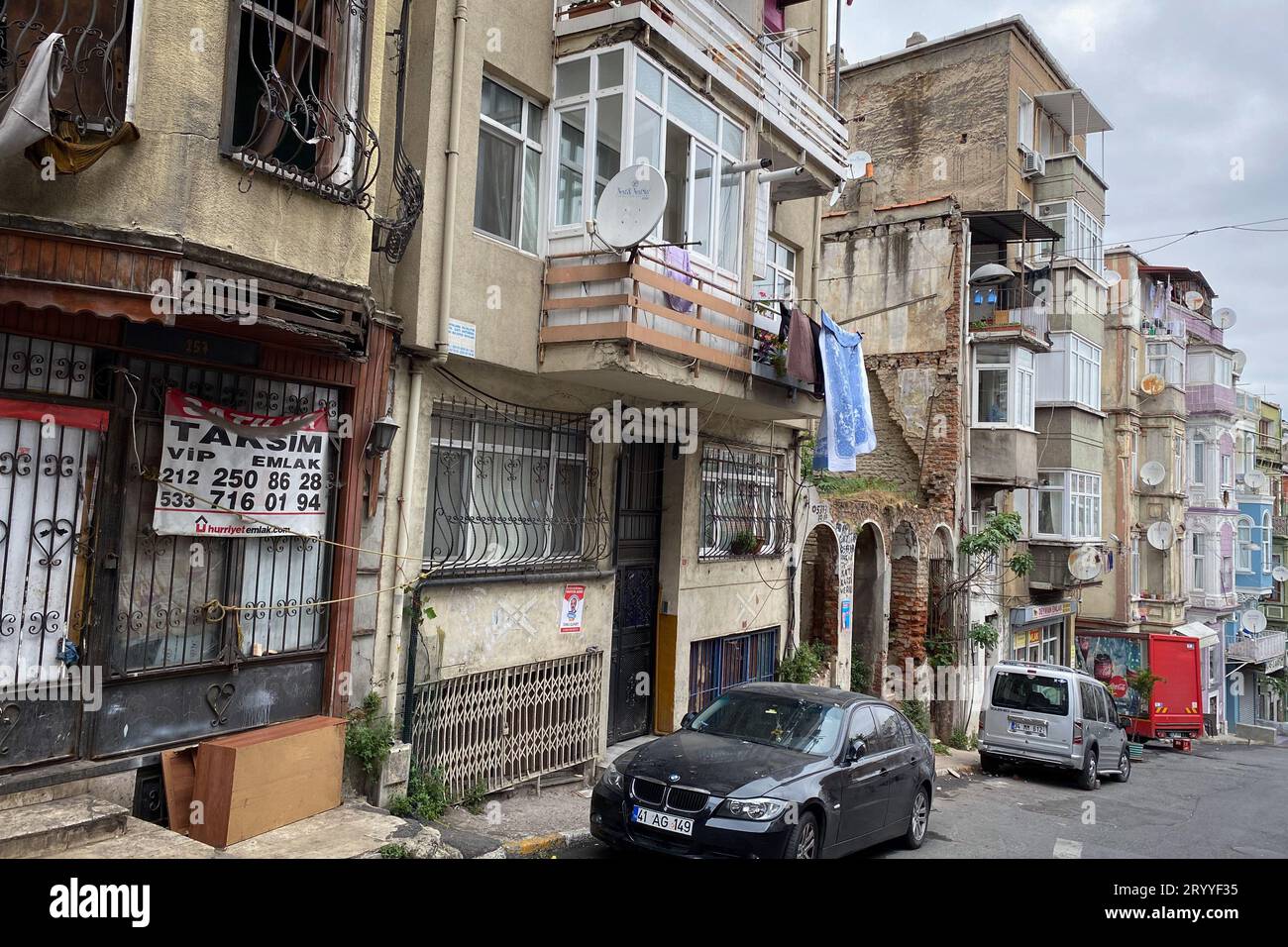 Istanbul, Turkey. 28th May, 2021. Famous little houses on Kalyoncu ...