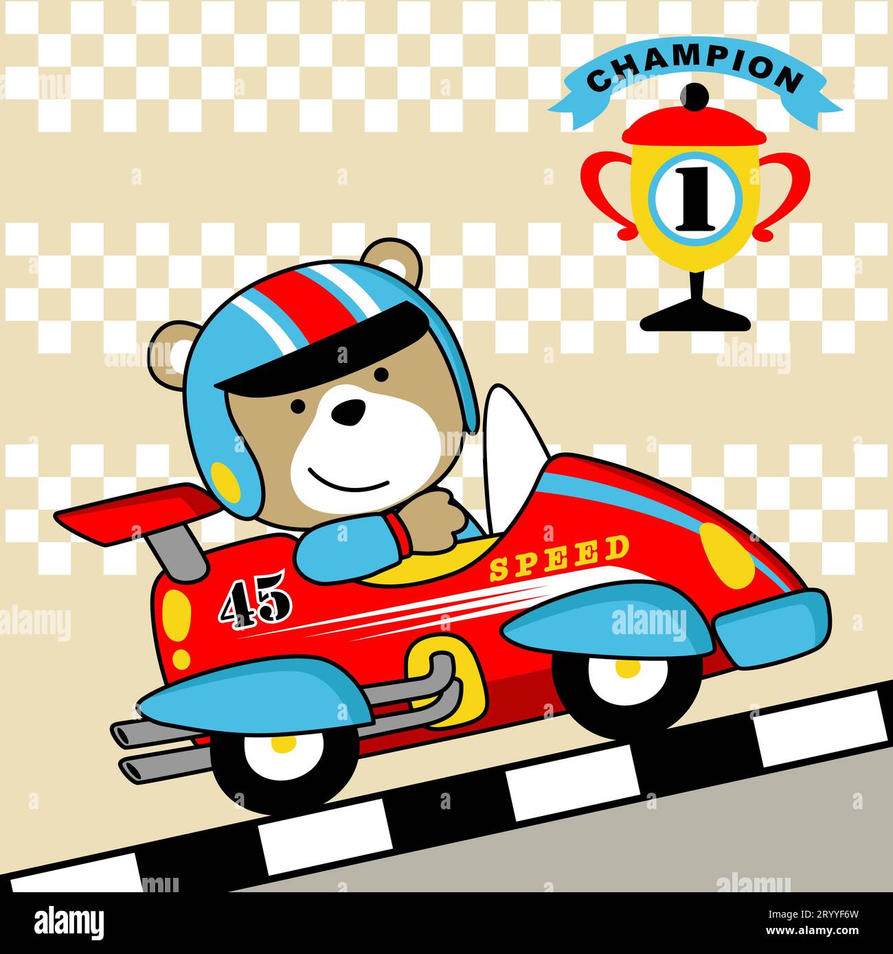 Racing car competition speed driving Stock Vector Images - Alamy