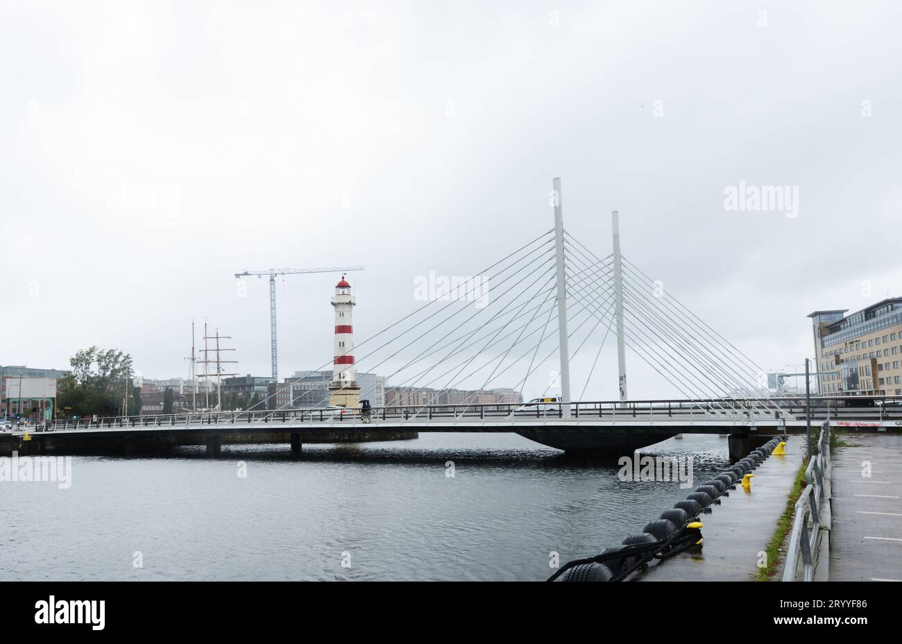 The Old Light House and the University bridge. Malmö, Sweden Stock ...