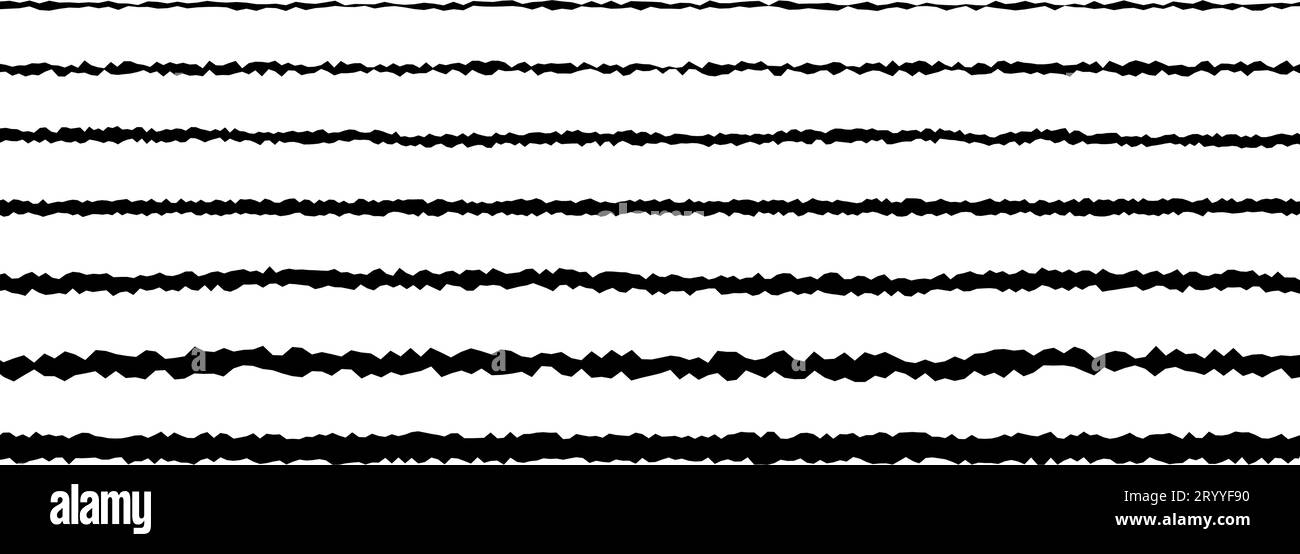 Jagged rough lines set. Scribble stroke border collection. Grunge wavy ...