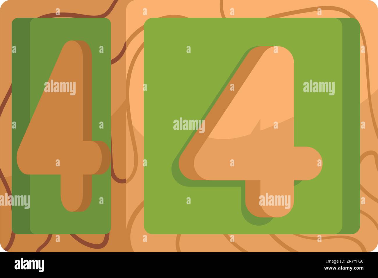 block wooden toy number four Stock Vector Image & Art - Alamy