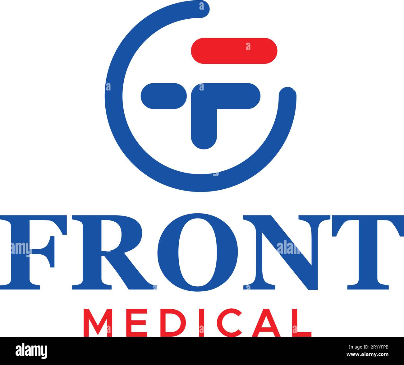 Minimalist Letter Mark FRONT MEDICAL logo design Stock Vector Image ...