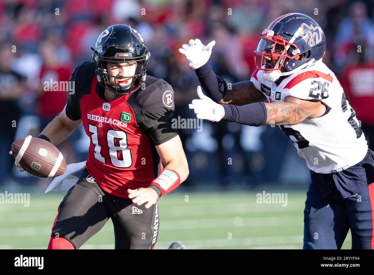 Ottawa, Canada. 30th Sep, 2023. Ottawa Redblacks quarterback Dustin ...