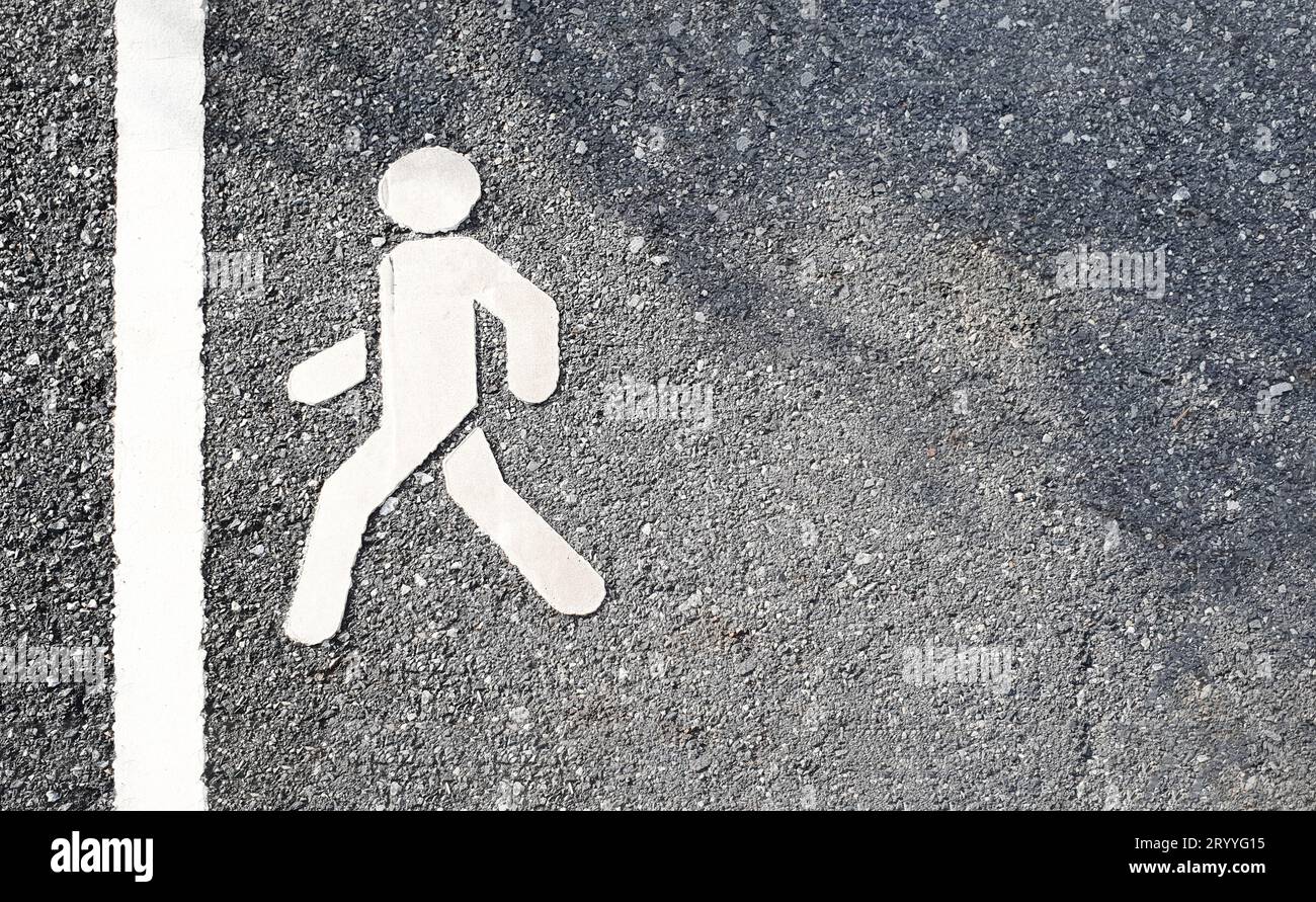 Walking path on the road. Exercise and workout concept. Outdoors ...