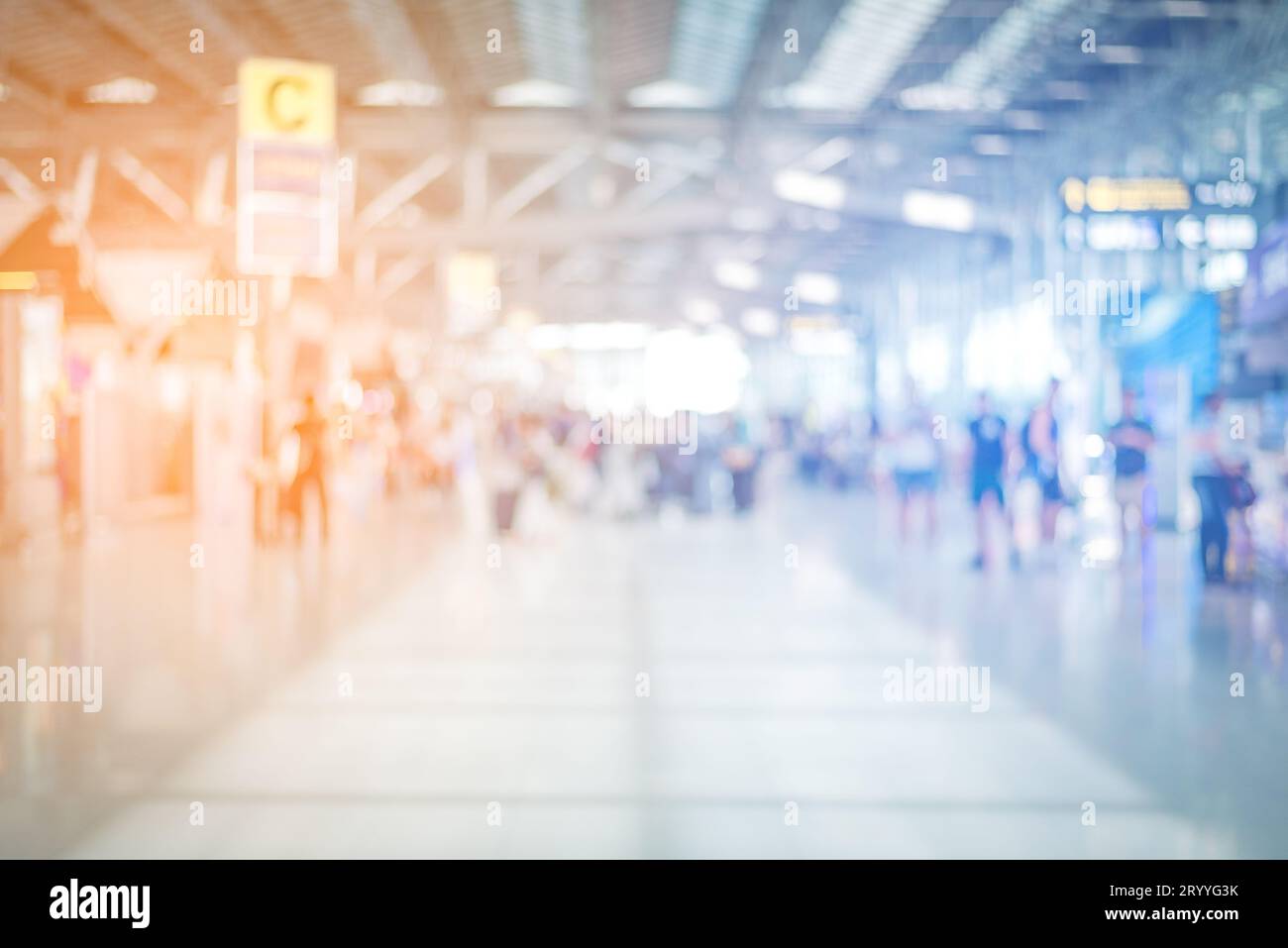 Blurry background of crowd people in airport. Business and Lifestyle ...