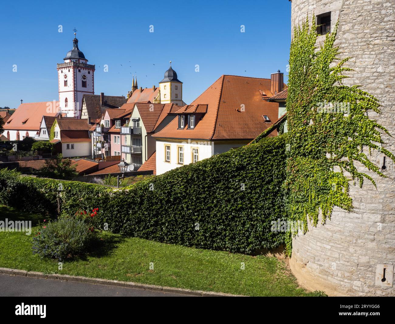 Town of Marktbreit, the church of St. Nicholas, Seinsheim Castle ...