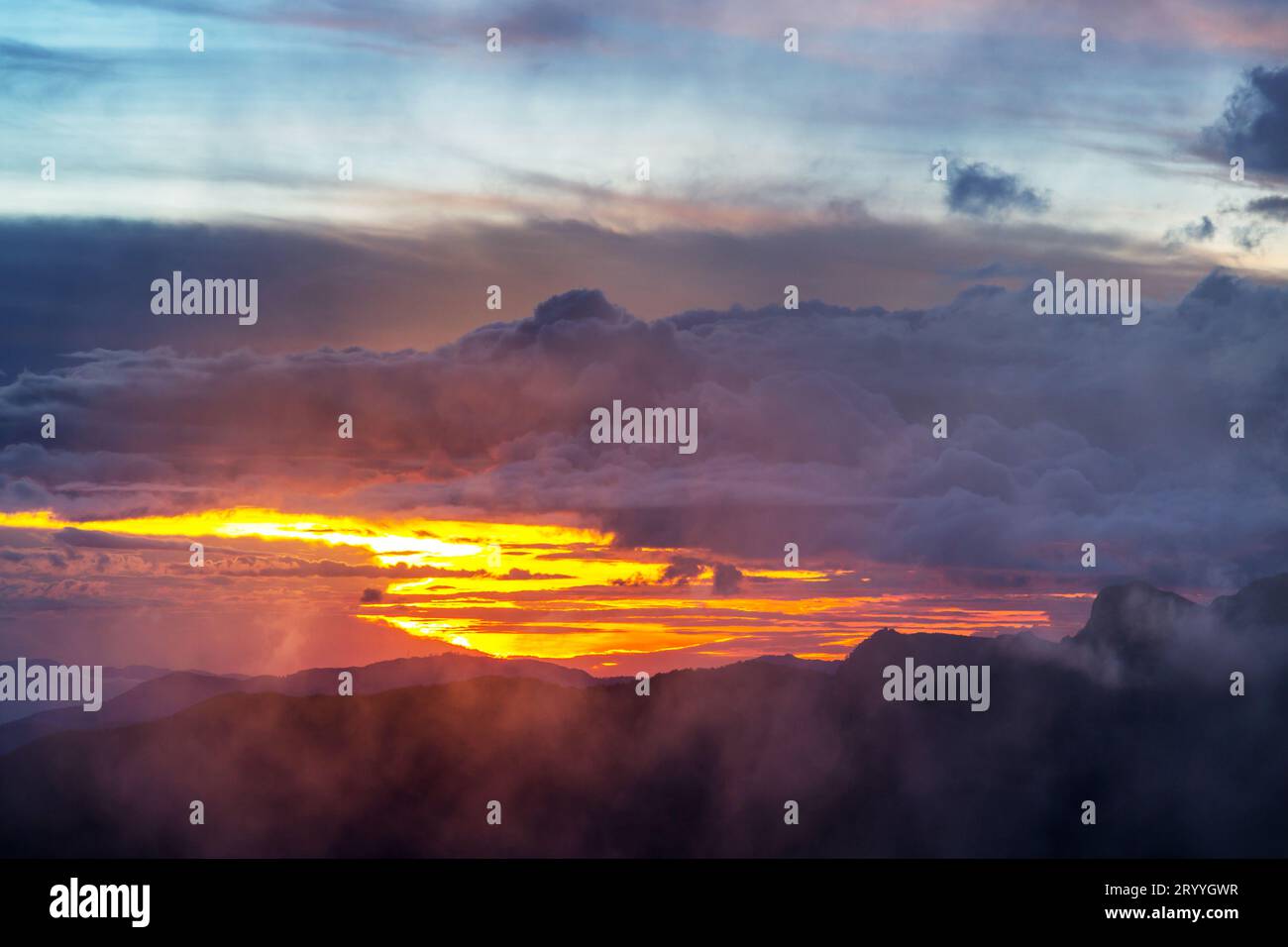 Mountains in Colombia at sunrise Stock Photo - Alamy