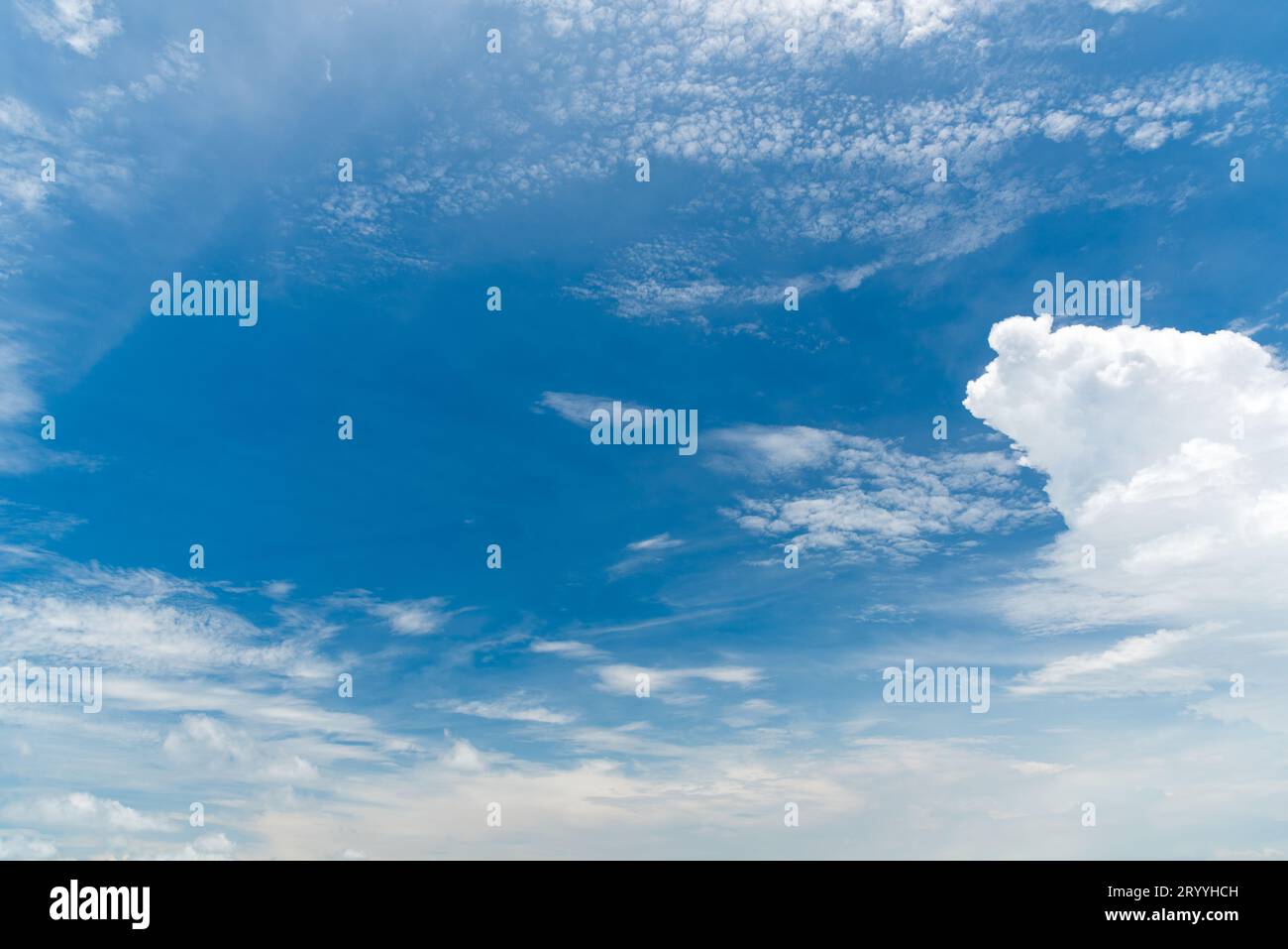 Blue sky background with clouds. Nature and Background concept. Space ...