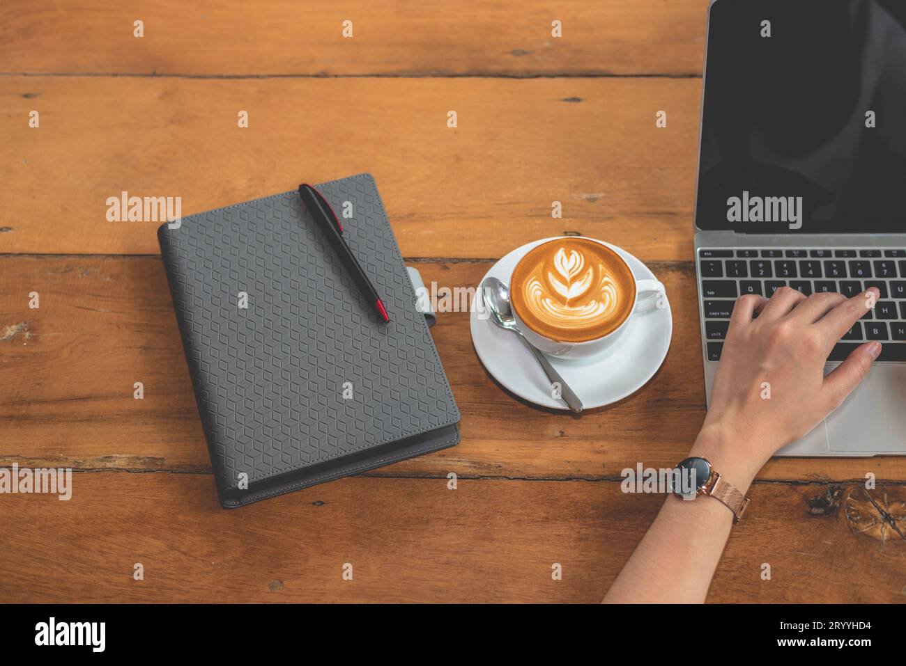 Top view woman hand using hi-res stock photography and images - Alamy