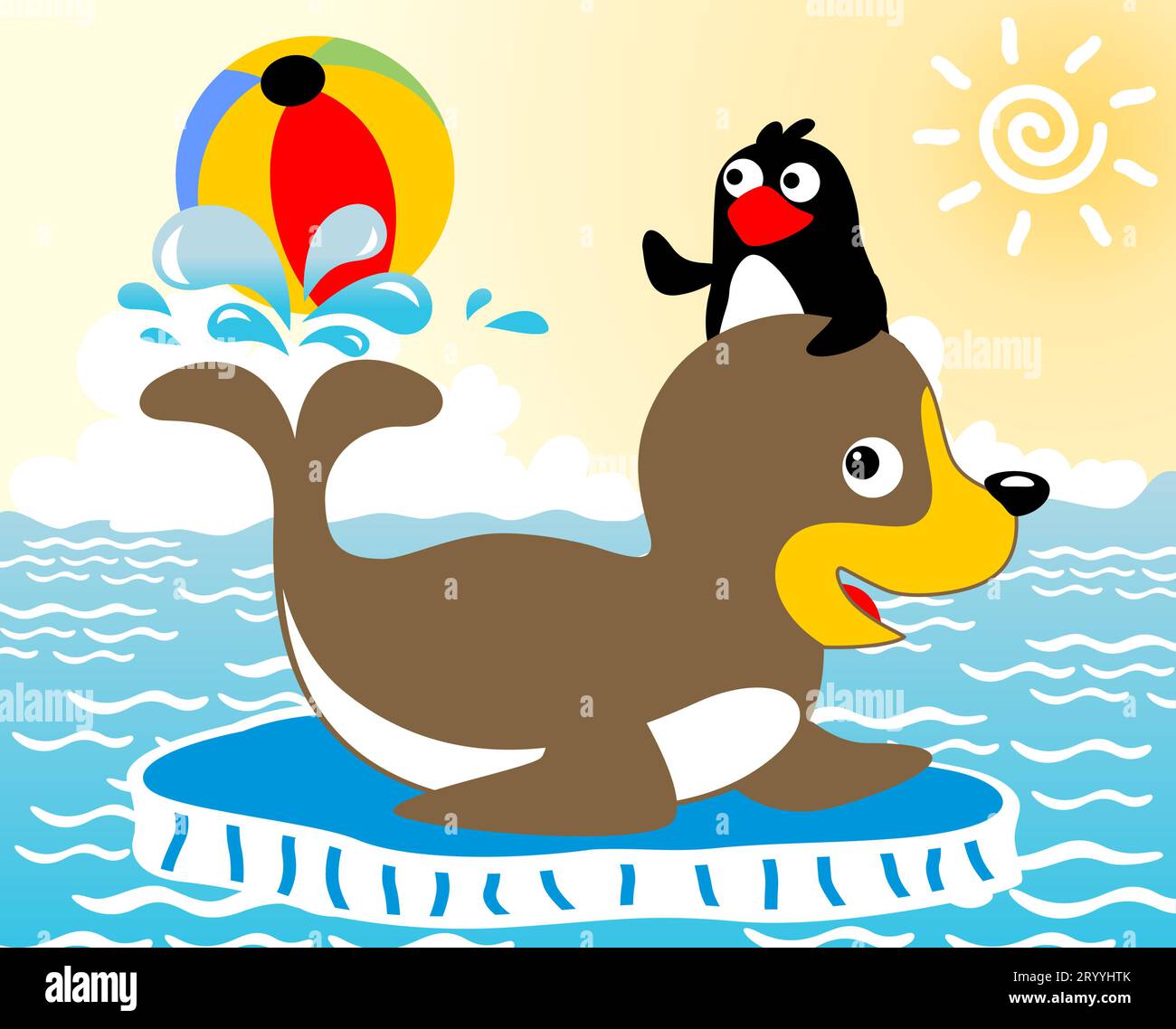 Penguin in sunshine Stock Vector Images - Alamy