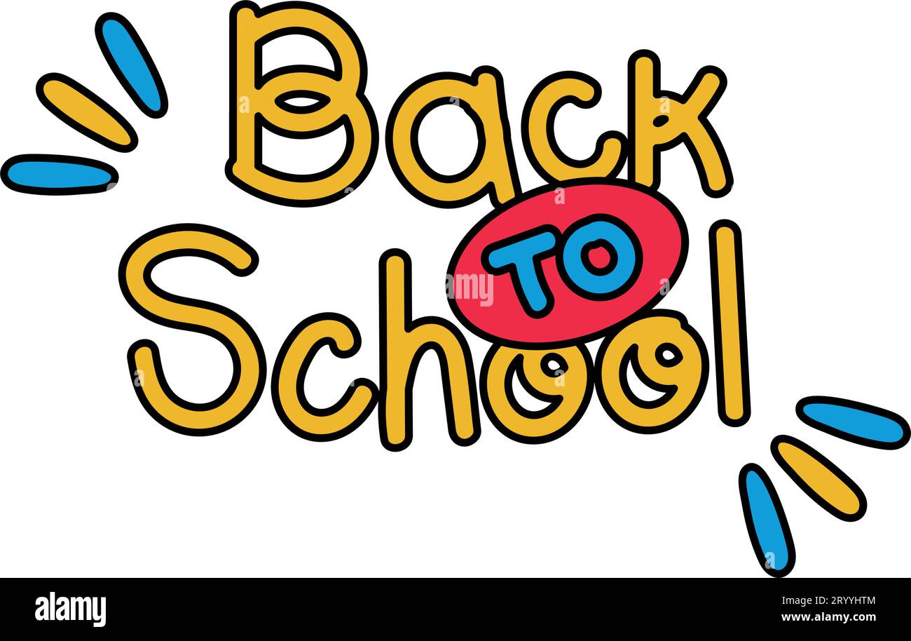 back to school sign vector isolated Stock Vector Image & Art - Alamy
