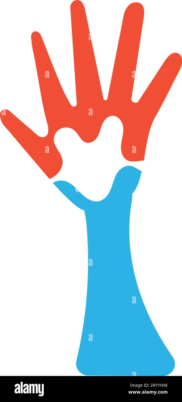 handprint paint colors illustration vector isolated Stock Vector Image ...