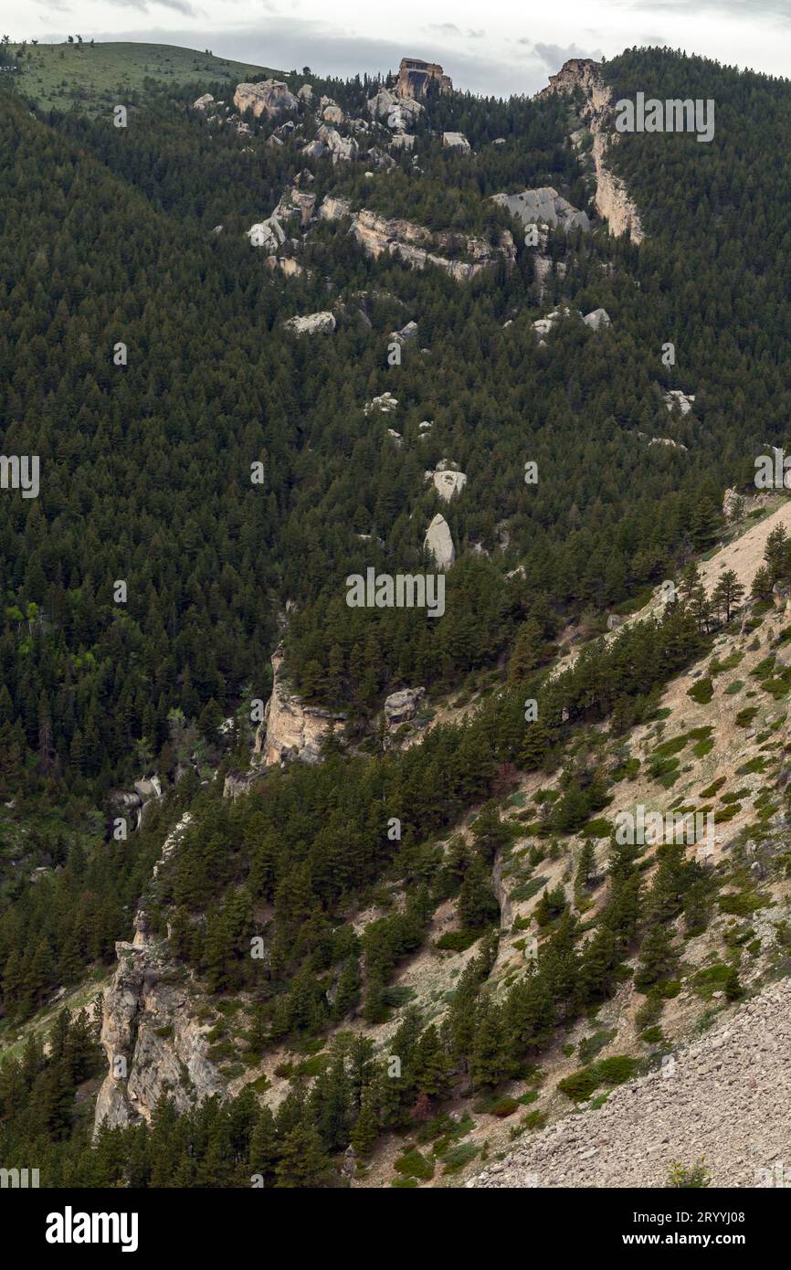 Fallen City, a slide made up of enormous blocks of Madison Limestone ...