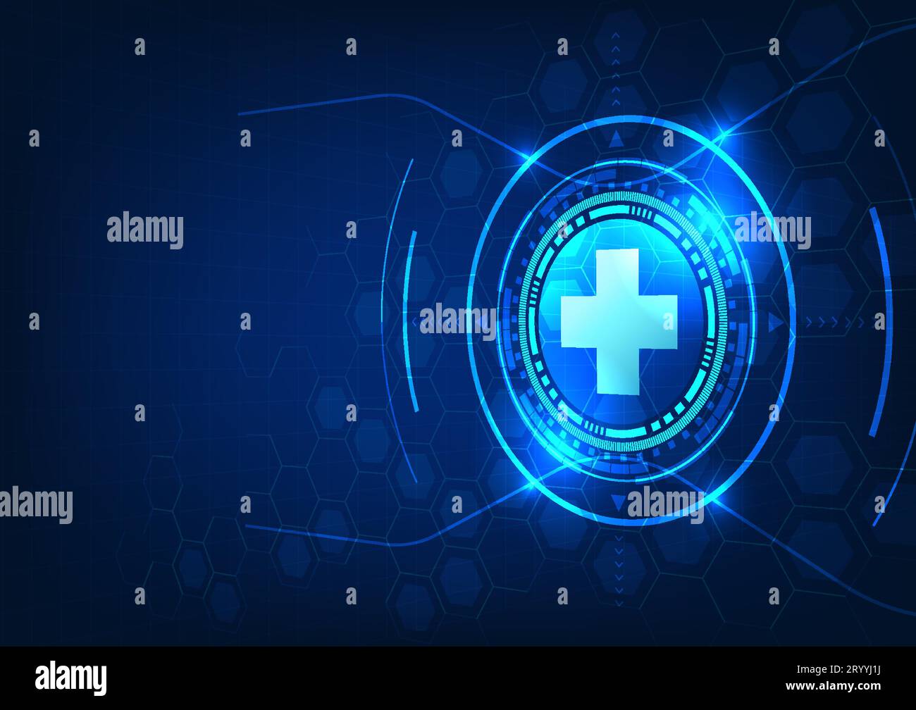 Medical technology background with technology circle Modern treatment ...