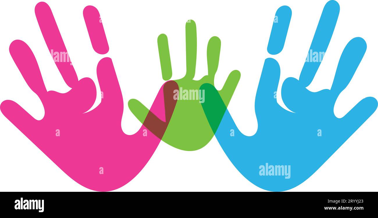 paint colors handsprint vector isolated Stock Vector Image & Art - Alamy