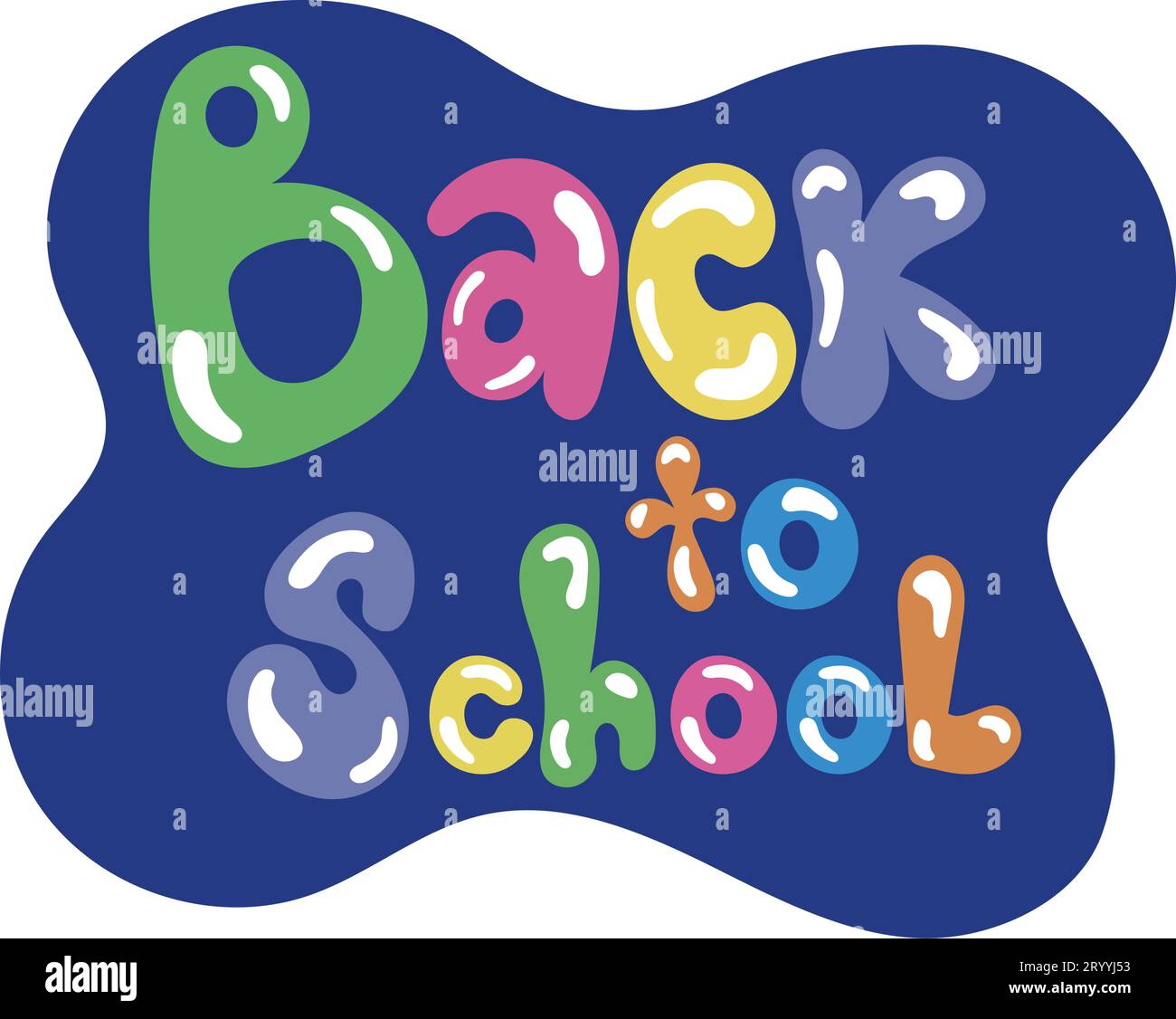 back to school text vector isolated Stock Vector Image & Art - Alamy