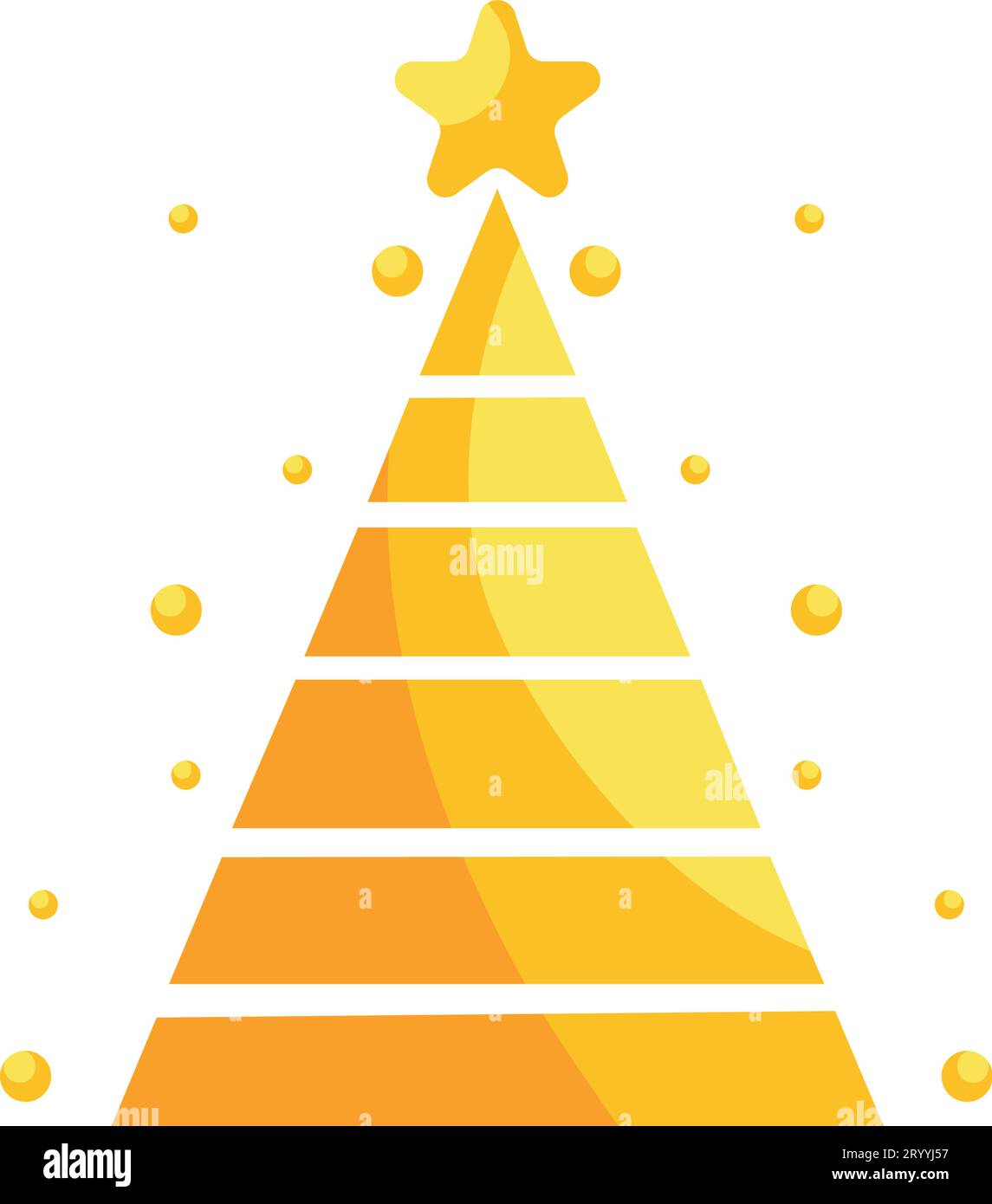 christmas golden tree isolated design Stock Vector Image & Art - Alamy