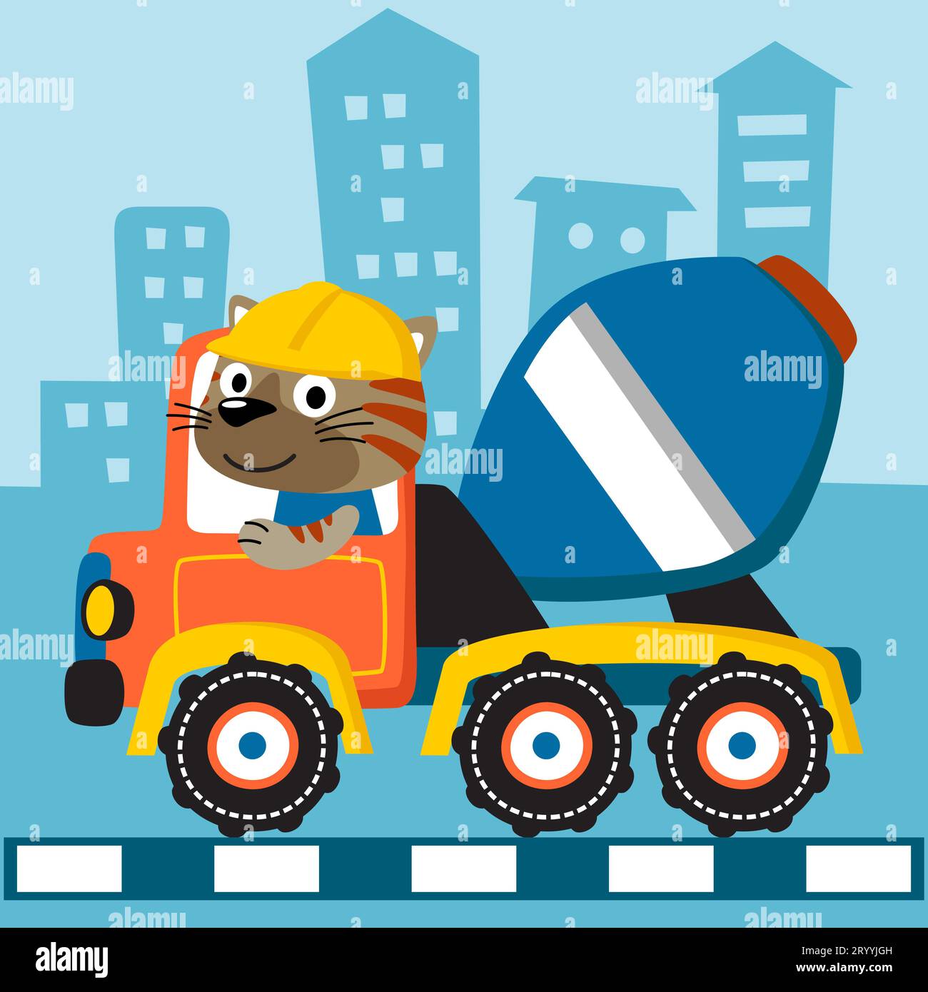 Vector cartoon of bear in scout costume with tent at camping day event ...