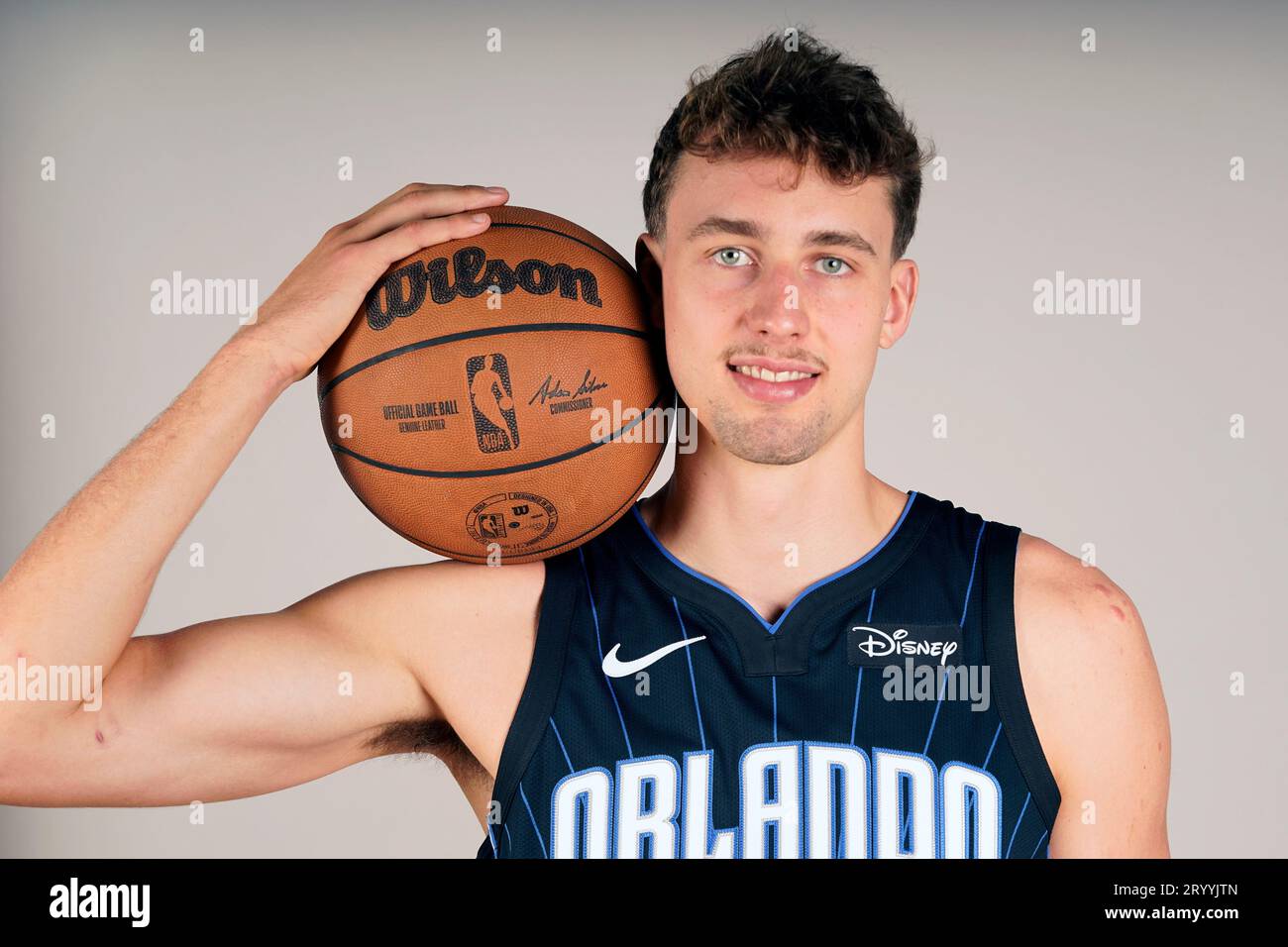Orlando Magic forward Franz Wagner poses for a photo during the NBA ...