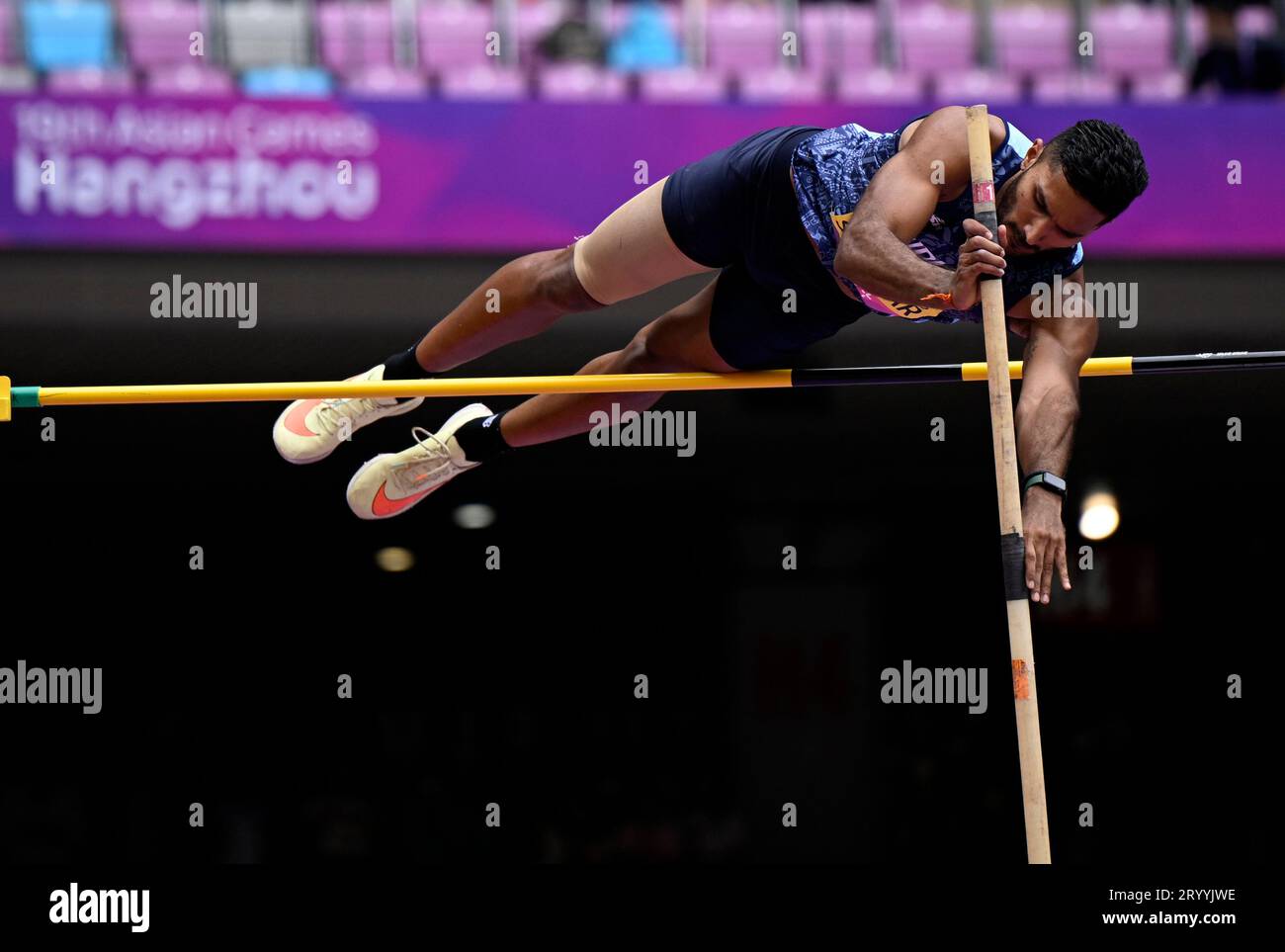 Hangzhou, China's Zhejiang Province. 3rd Oct, 2023. Tejaswin Shankar of ...