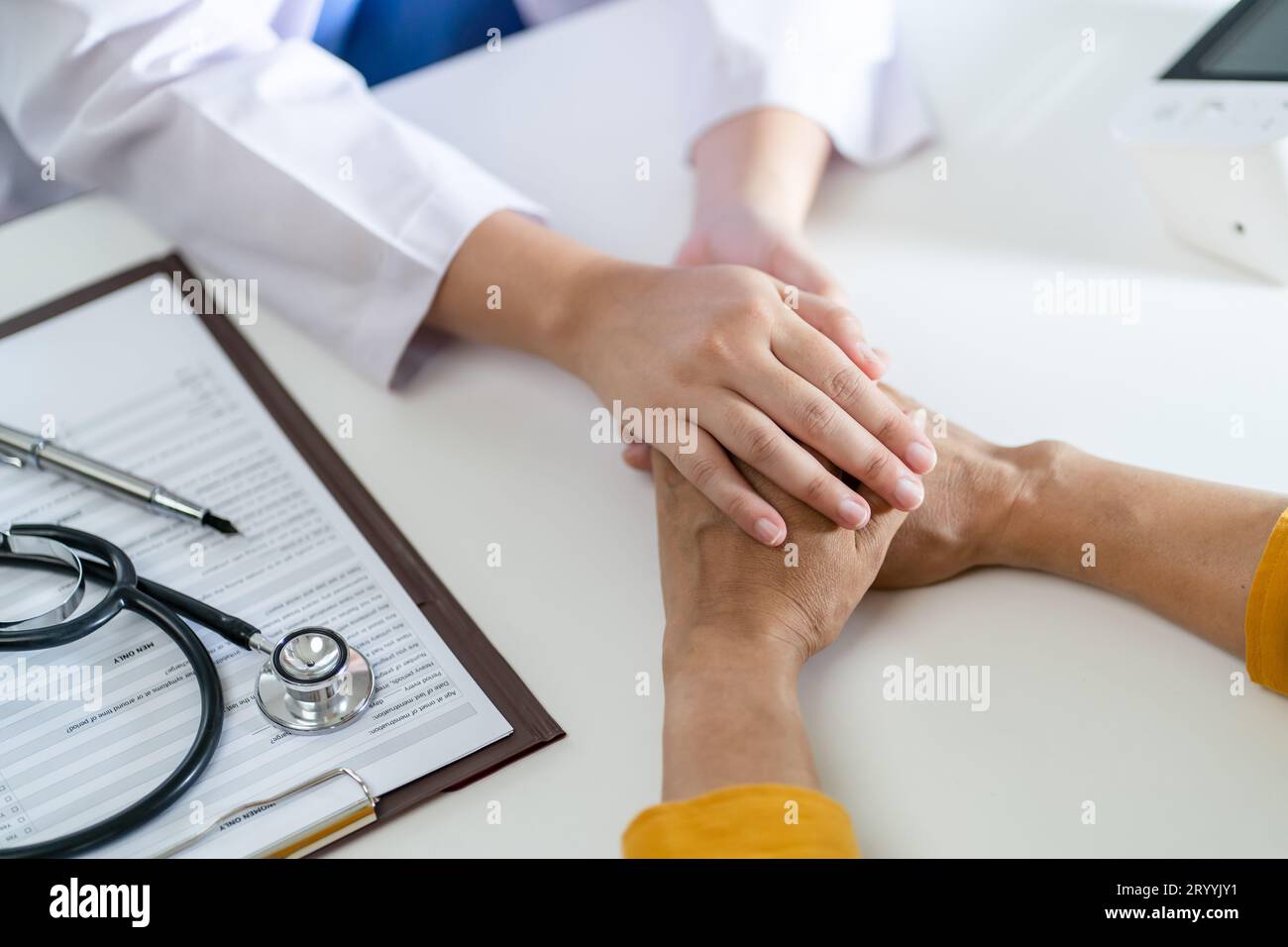 Doctor healthcare. Professional medical doctor in white uniform gown ...