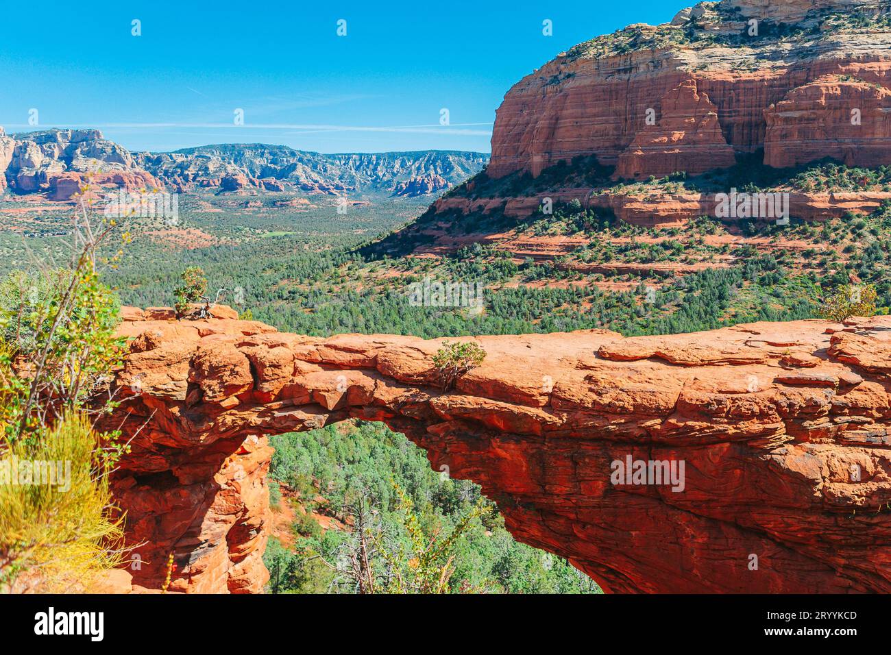 Sedona's famous Devils's Bridge, Arizona. Scenic view panoramic ...