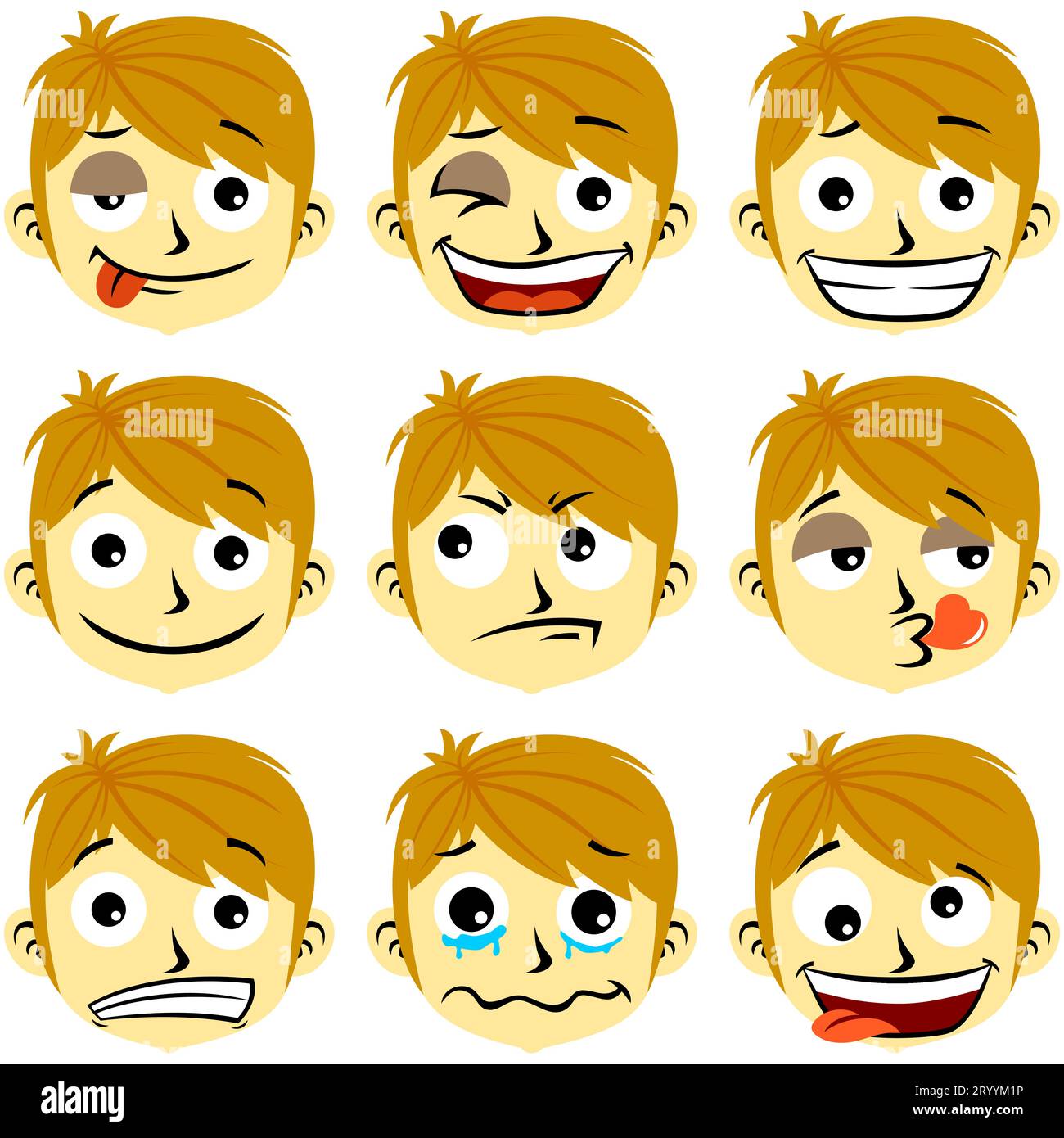 Cartoon avatar man front vector view Cut Out Stock Images & Pictures ...