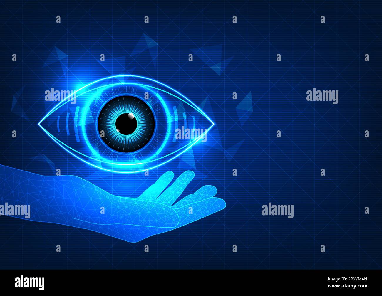 Hand refers to the eye hi-res stock photography and images - Alamy