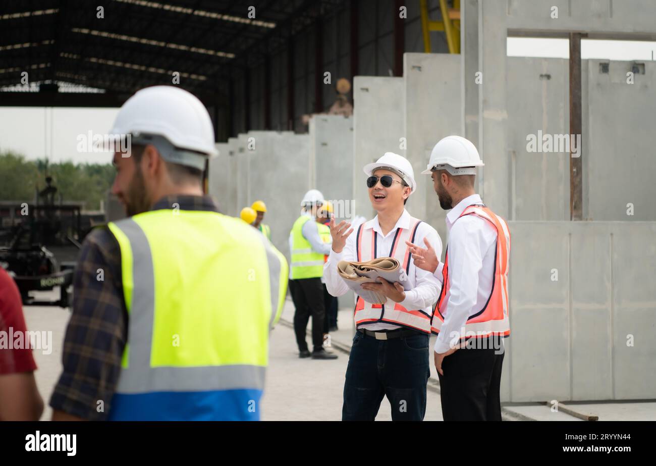 Architects a visit to the construction site. Ready to talk the progress ...