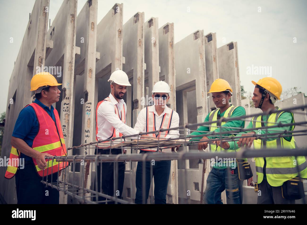 Construction engineer and construction foreman Monitor the progress and ...