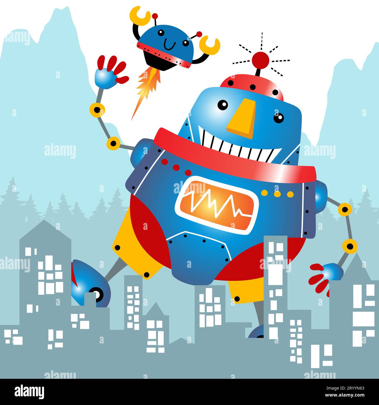 Giant cyborg trees Stock Vector Images - Alamy