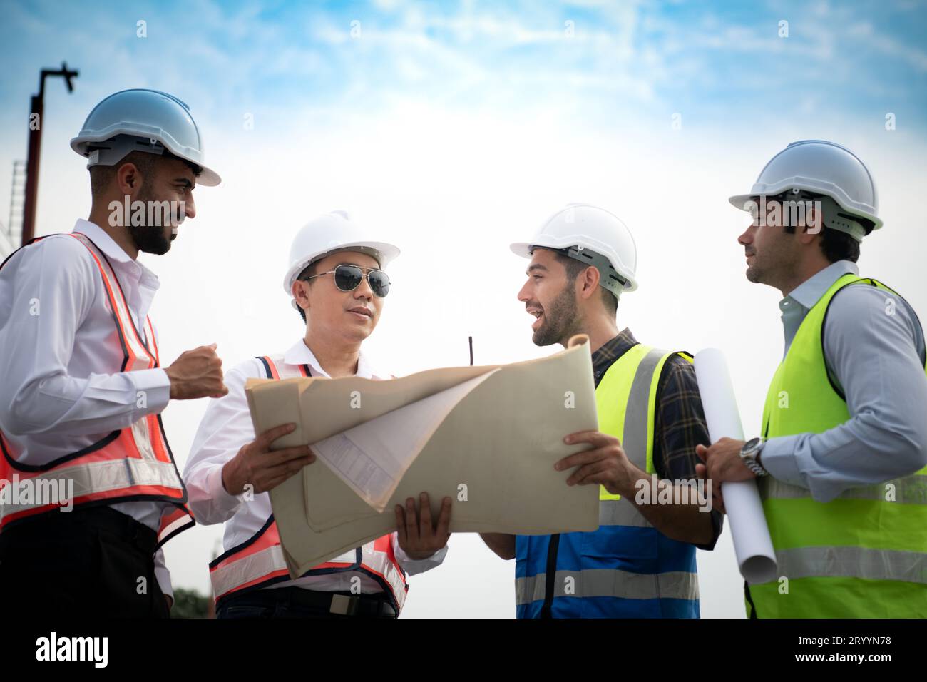 Architects a visit to the construction site. Ready to talk the progress ...