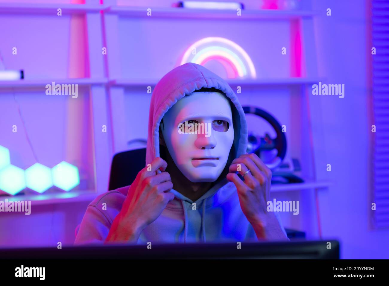 This is the face of a hacker who is knowledgeable with operating ...