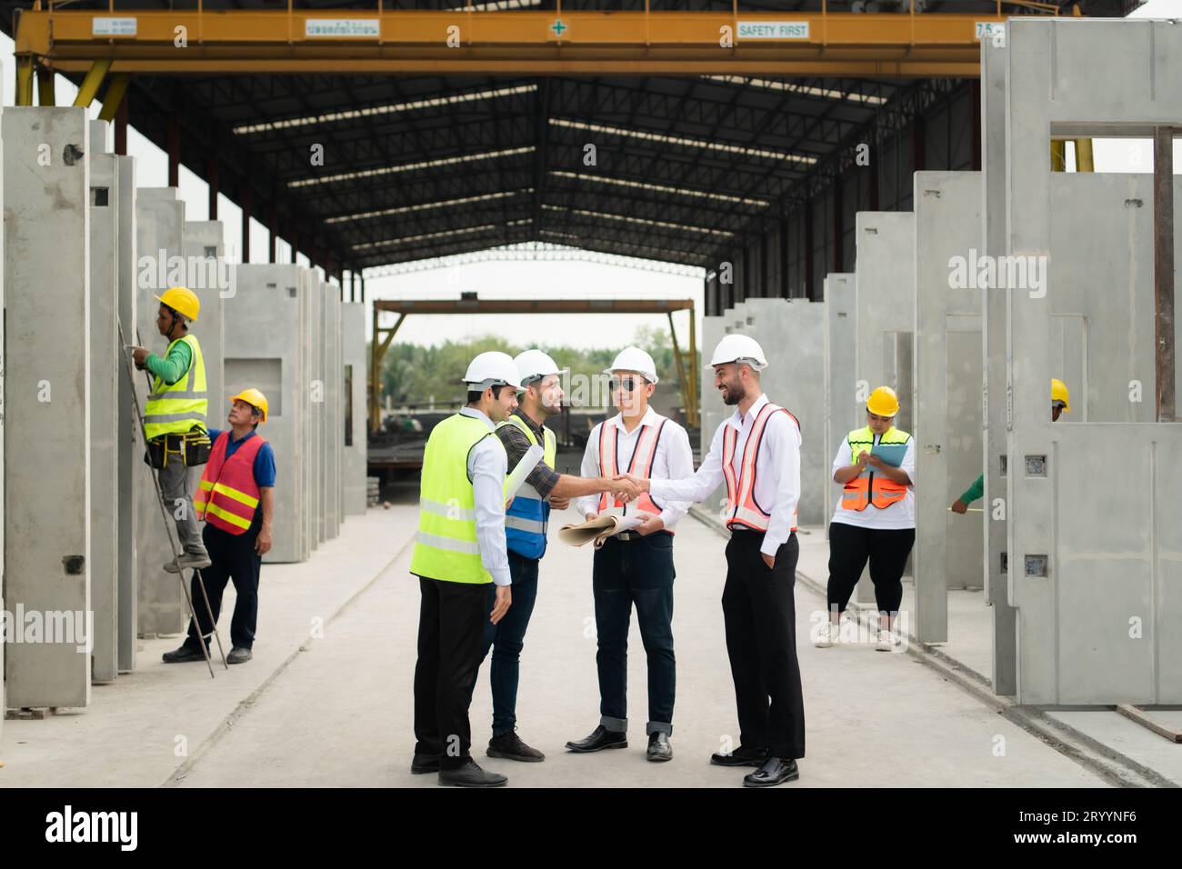 Architects a visit to the construction site. Ready to talk the progress ...