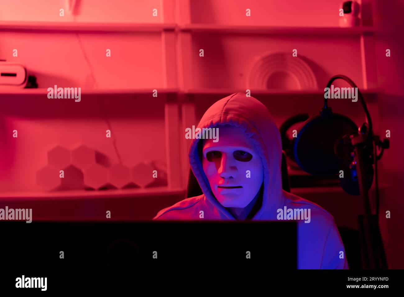 This is the face of a hacker who is knowledgeable with operating ...