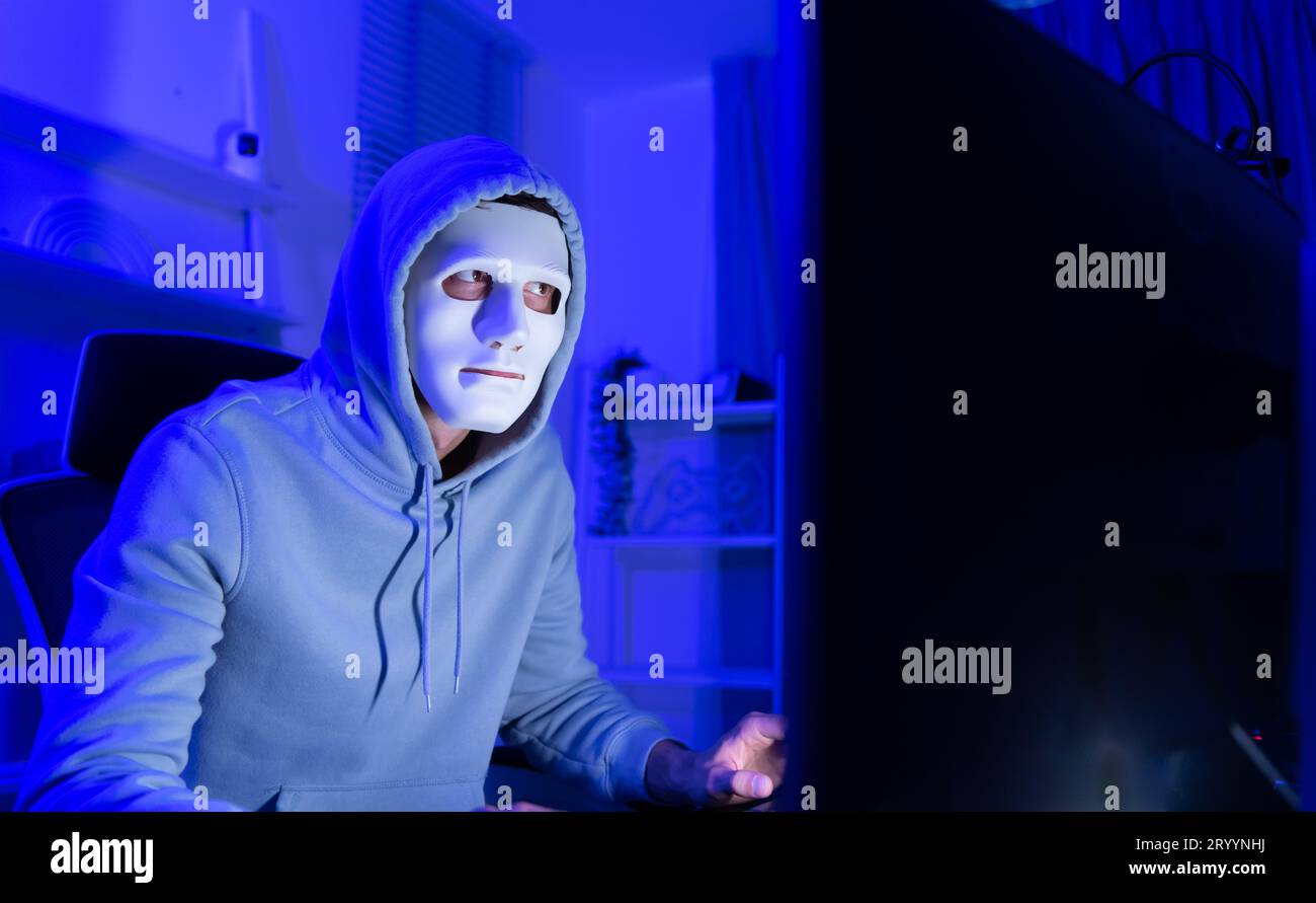 This is the face of a hacker who is knowledgeable with operating ...