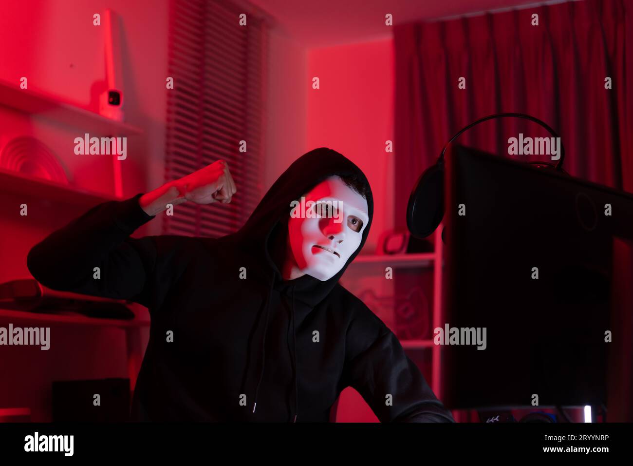 This is the face of a hacker who is knowledgeable with operating ...