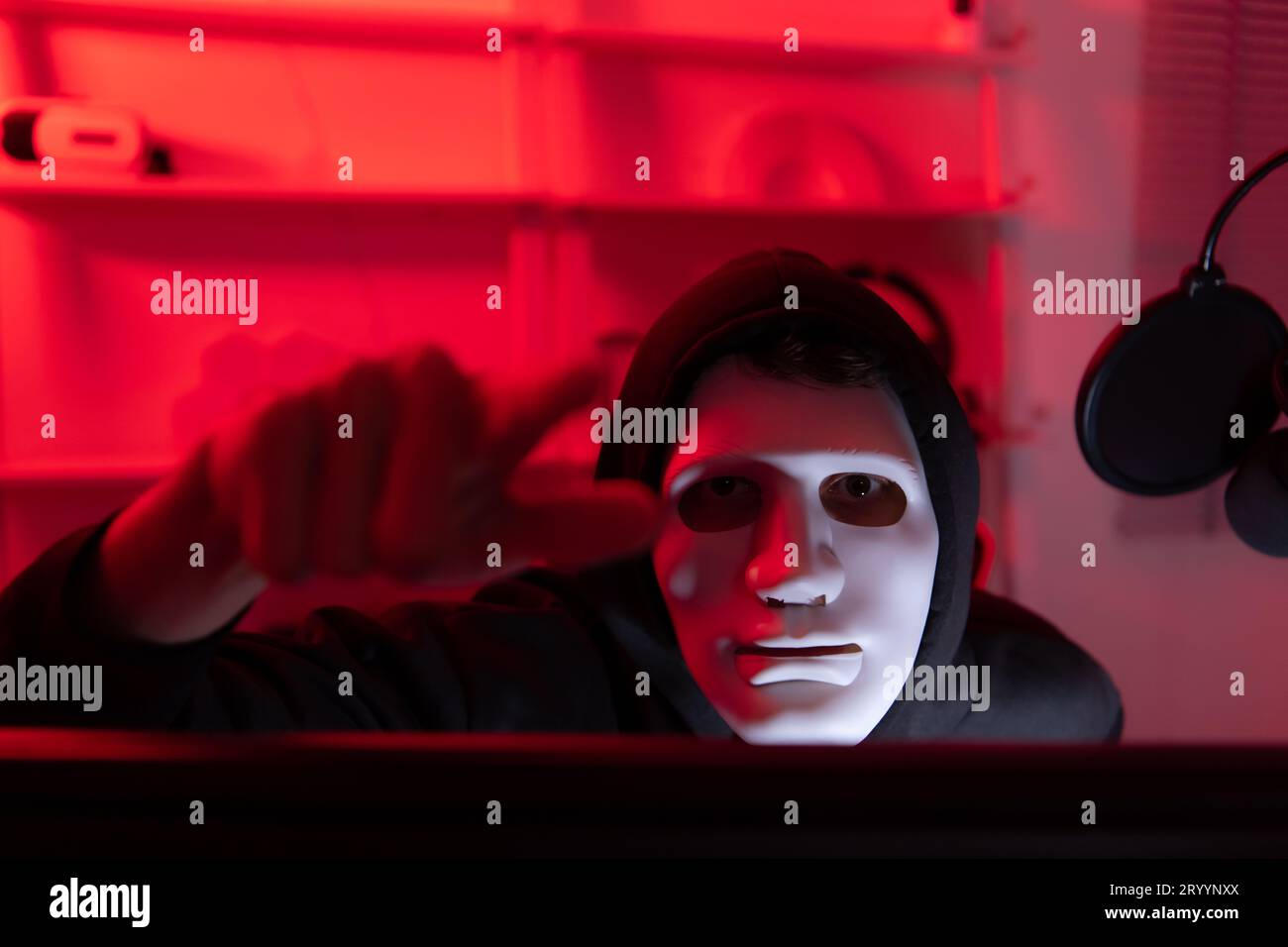 This is the face of a hacker who is knowledgeable with operating ...