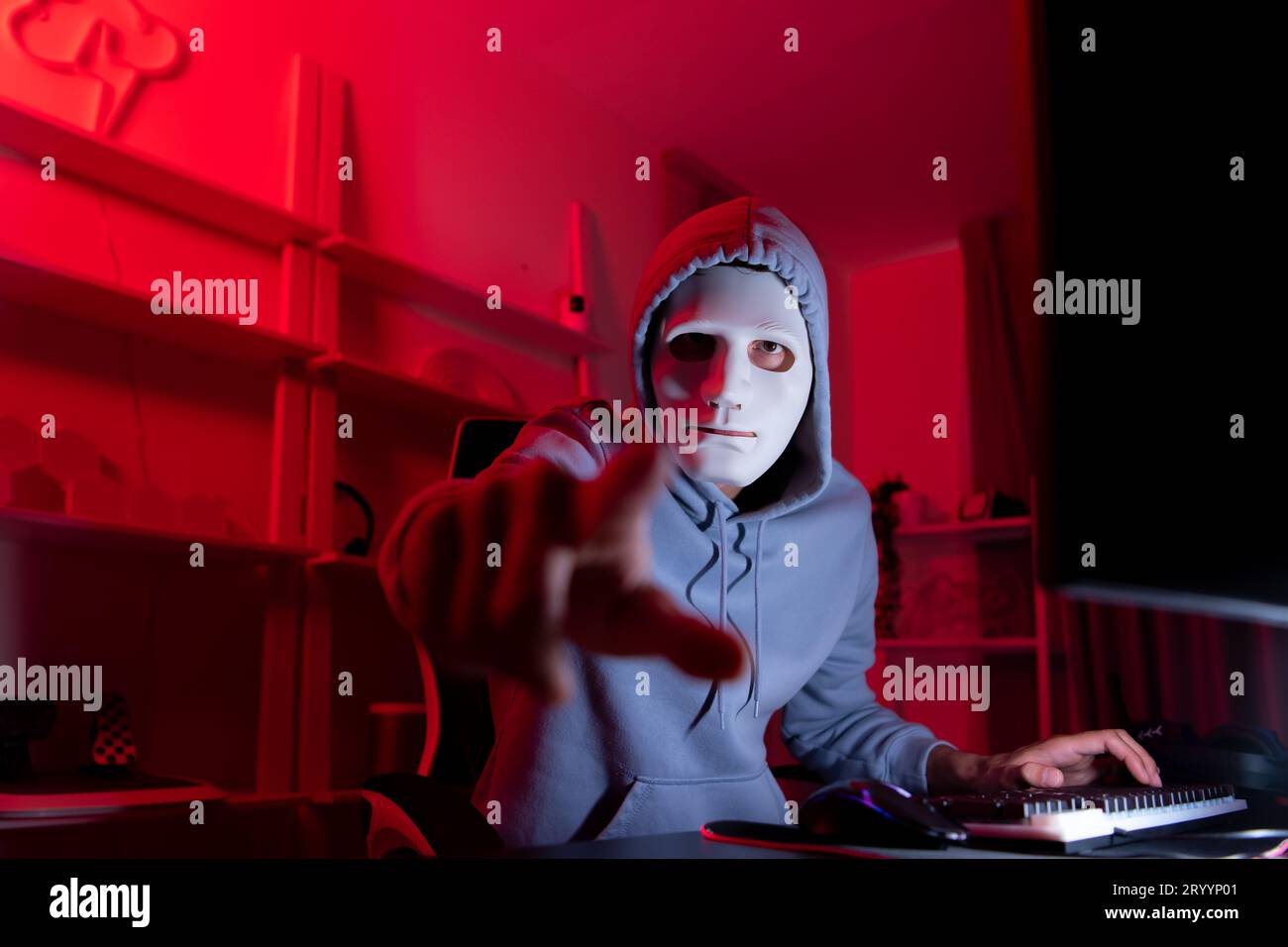 This is the face of a hacker who is knowledgeable with operating ...