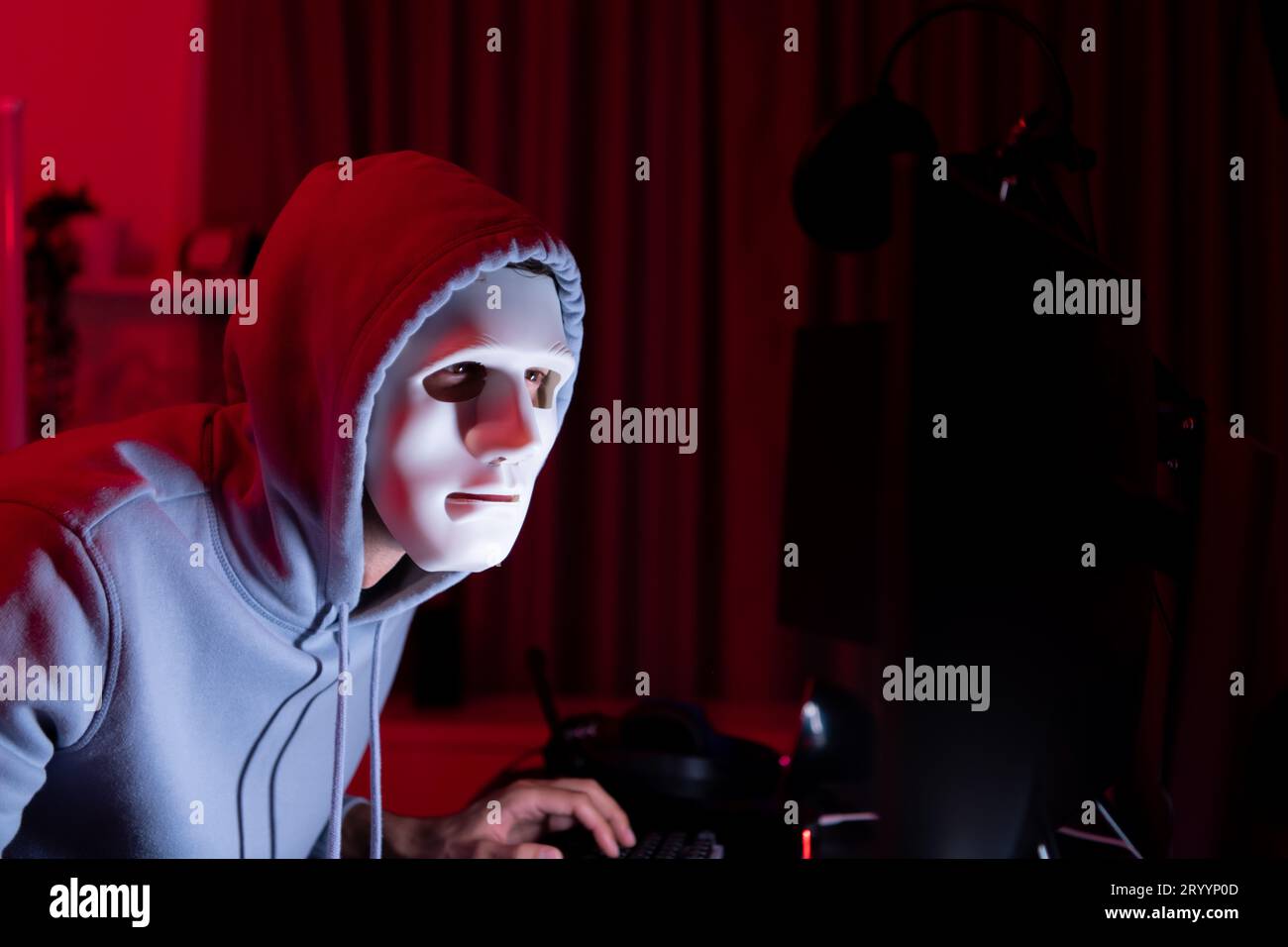 This is the face of a hacker who is knowledgeable with operating ...