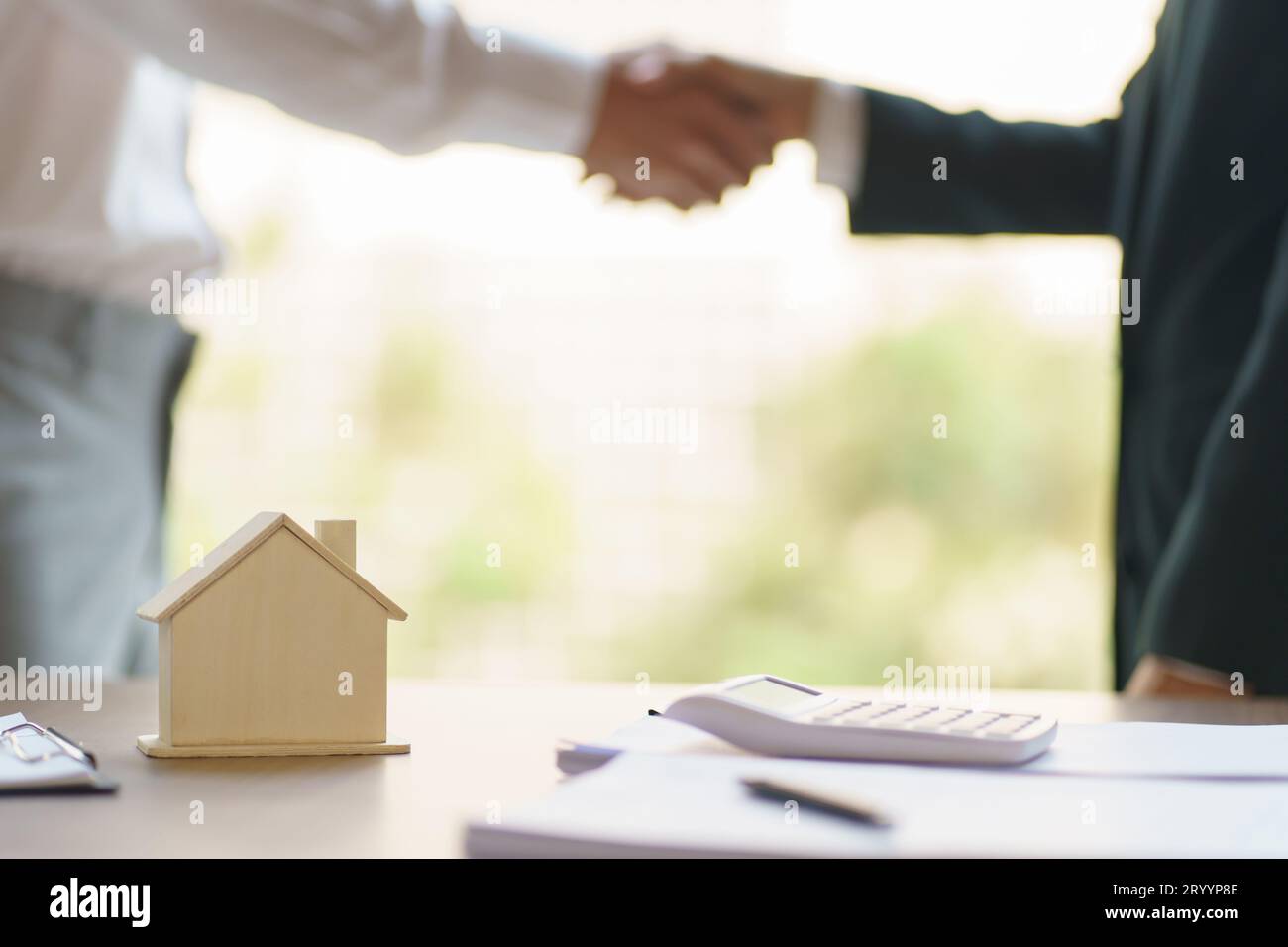 Approved stamp with Business people signing contract making deal with ...