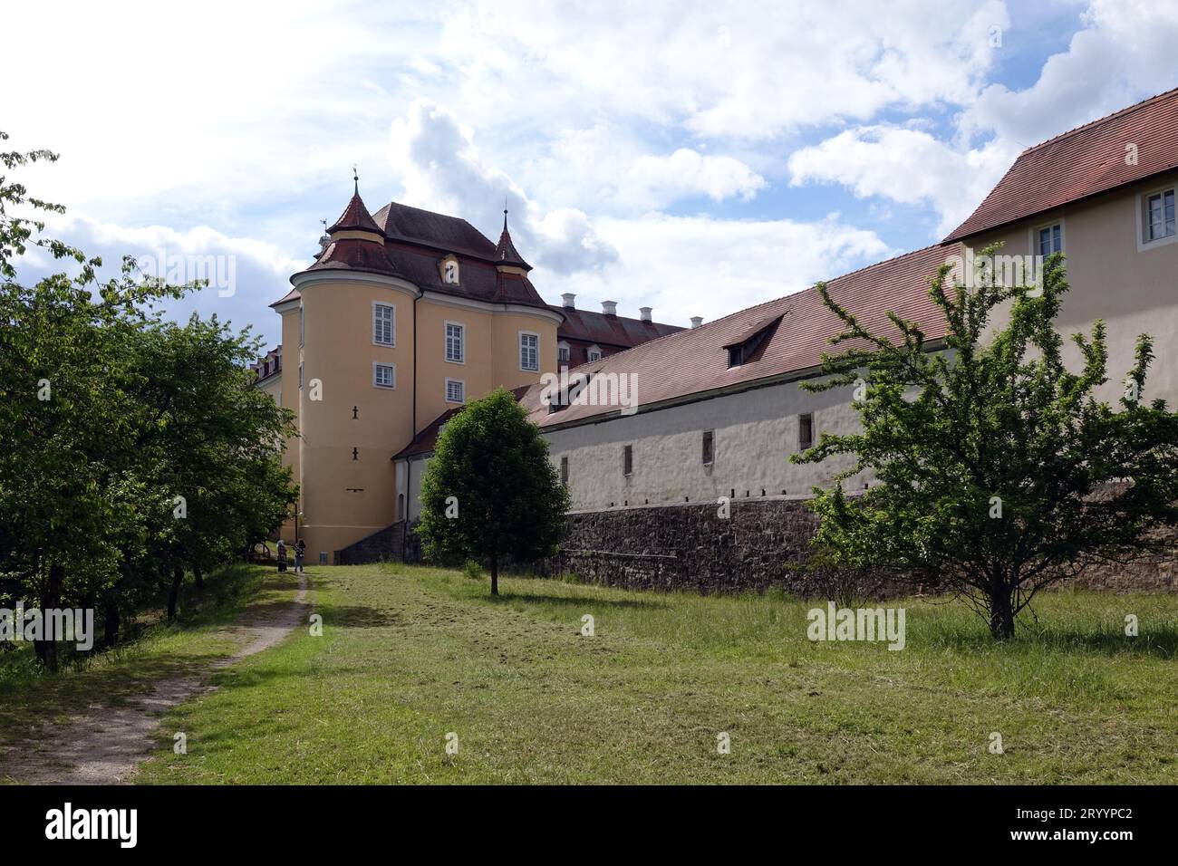 Castle above Ellwangen Stock Photo - Alamy
